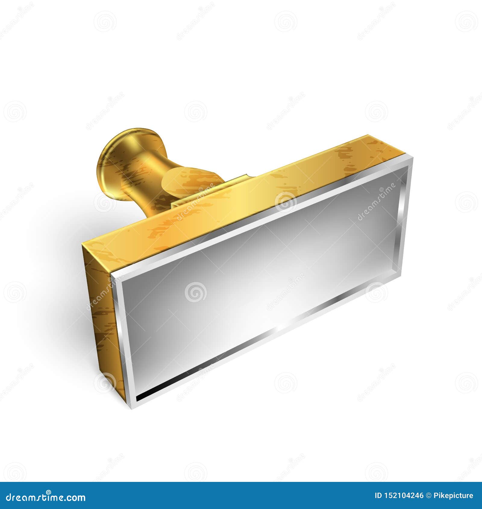 Template of Golden Metallic Office Stamp Vector Stock Vector ...