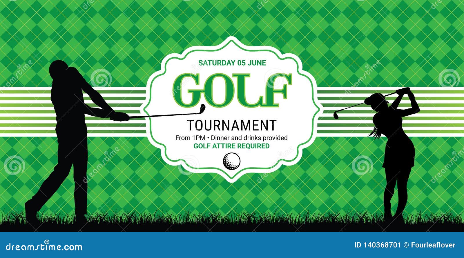 Template for Golf Invitation Stock Vector - Illustration of club ...