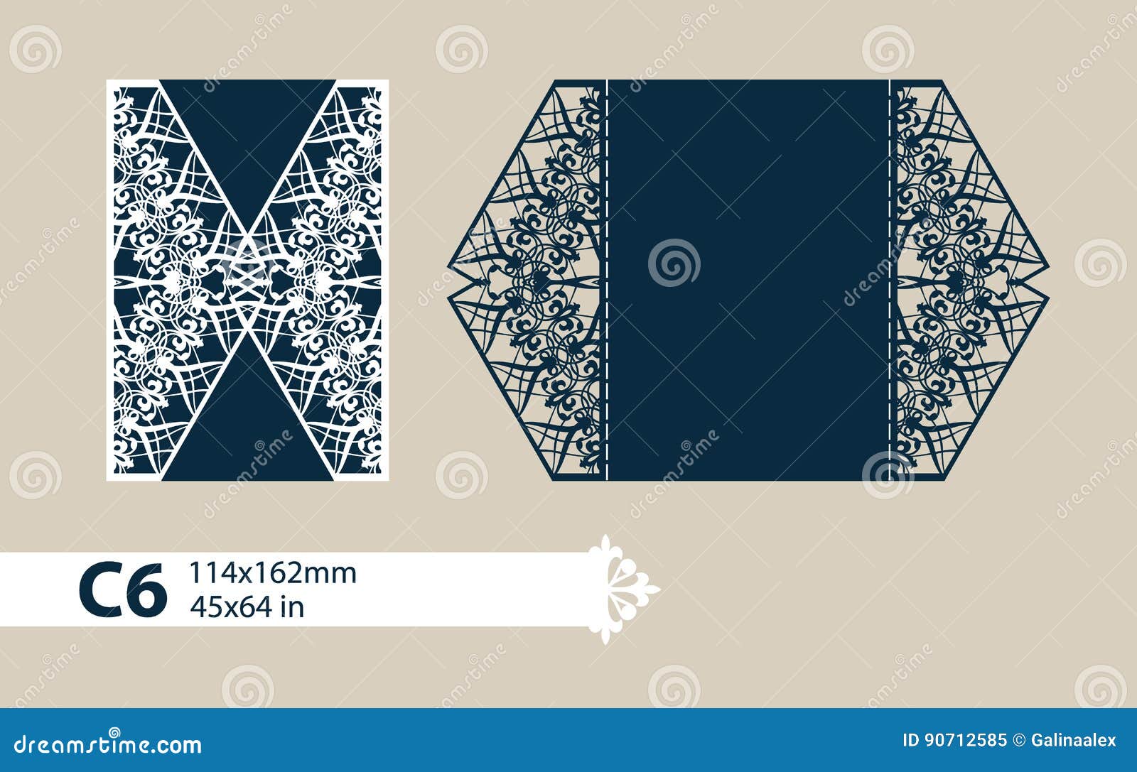 Template Greeting Card with Openwork Pattern Stock Vector - Illustration of wedding, design ...