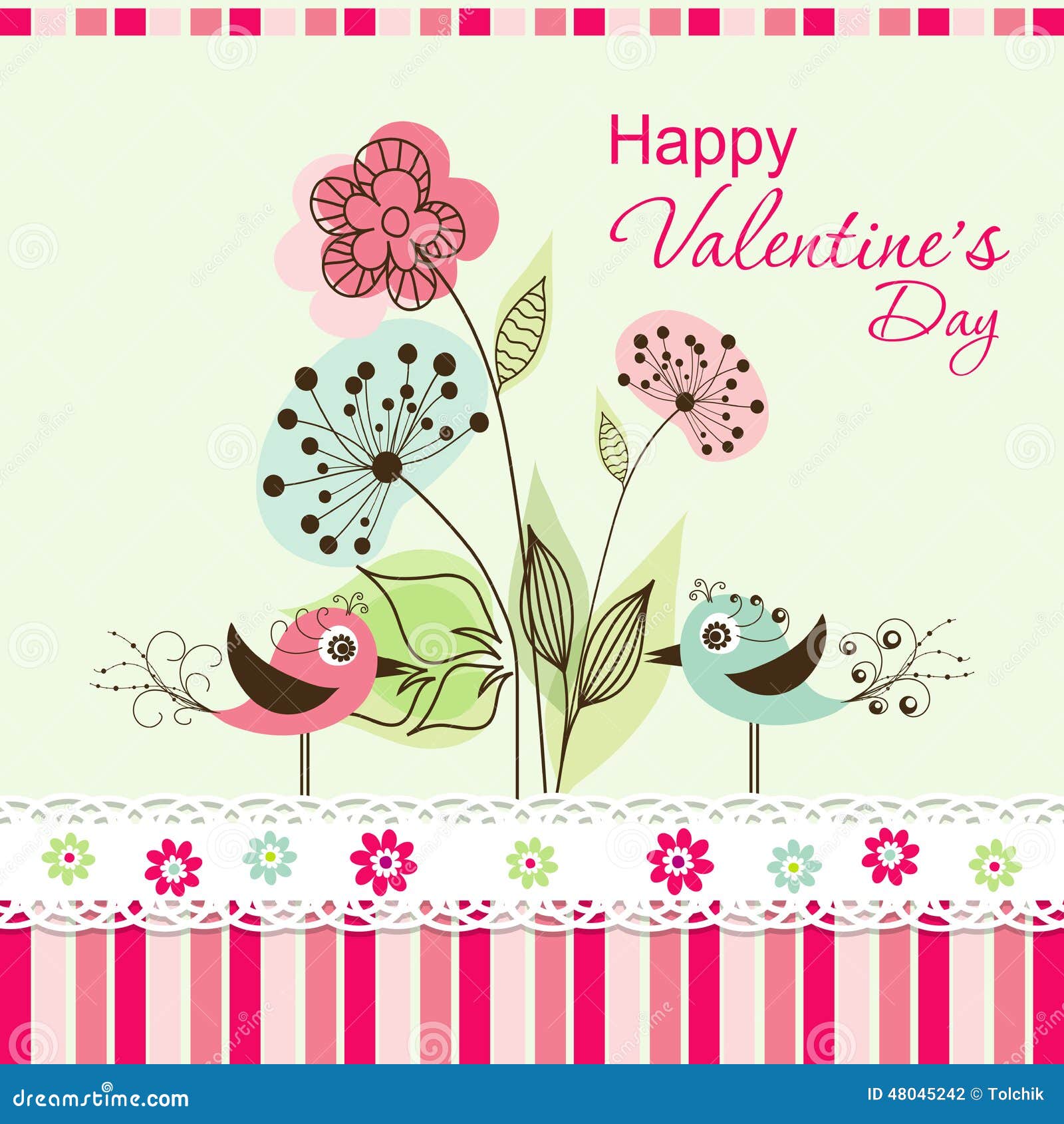 Template Greeting Card, Vector Stock Vector - Illustration of spring ...