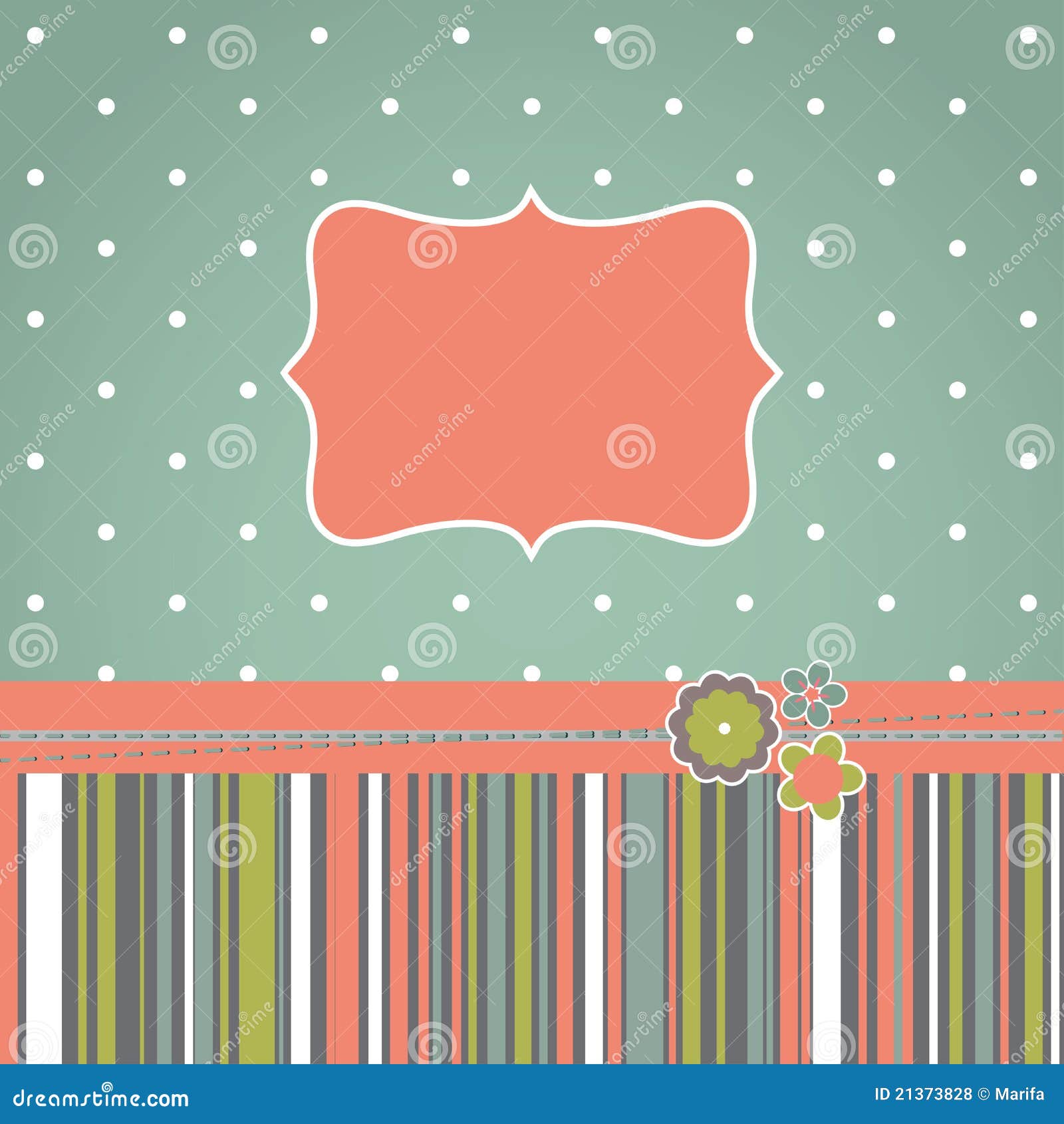 Template Greeting Retro Design Card Stock Vector - Illustration of ...