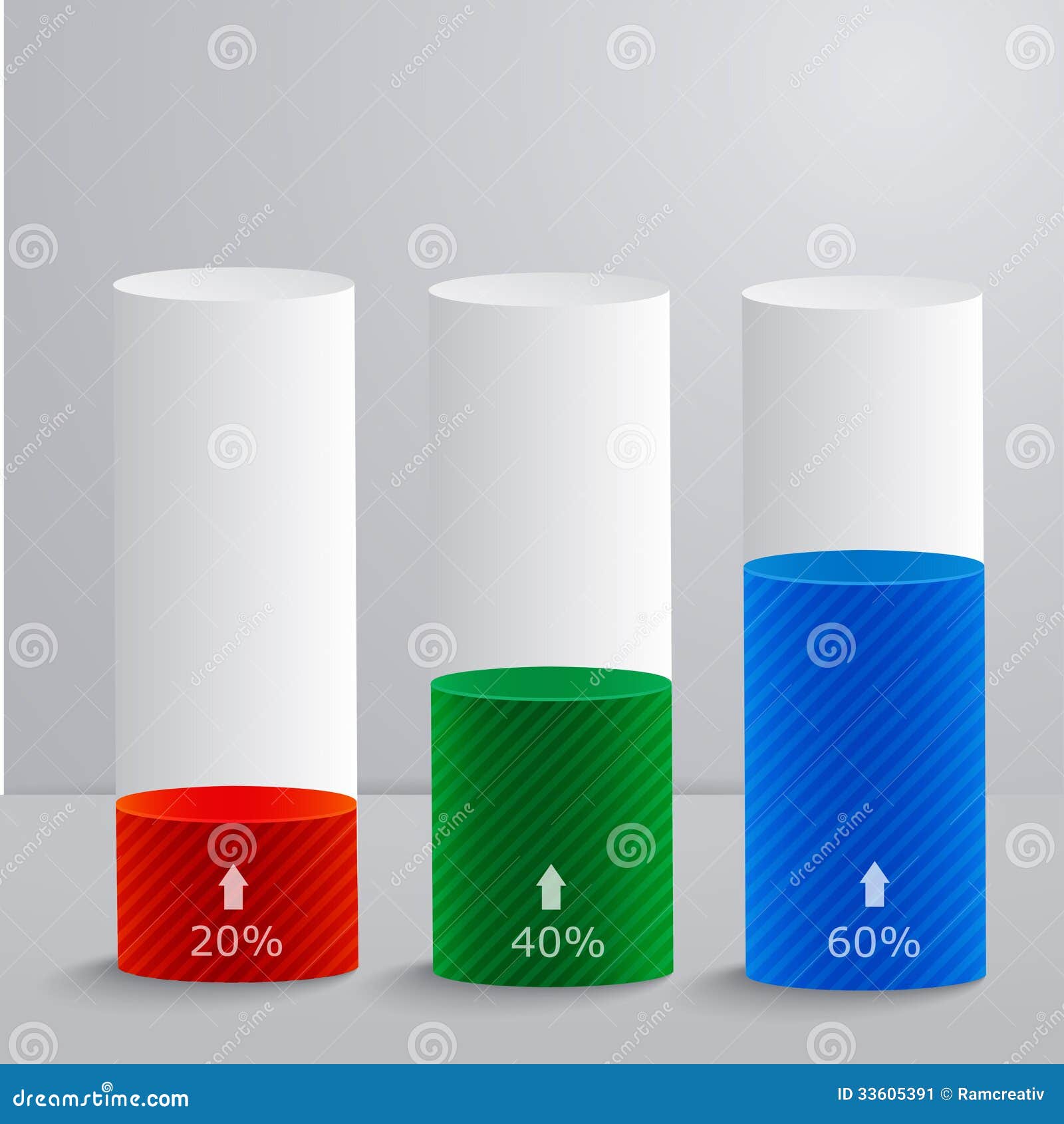 Template with a Group of Columns Percent Downloads. Stock Illustration ...