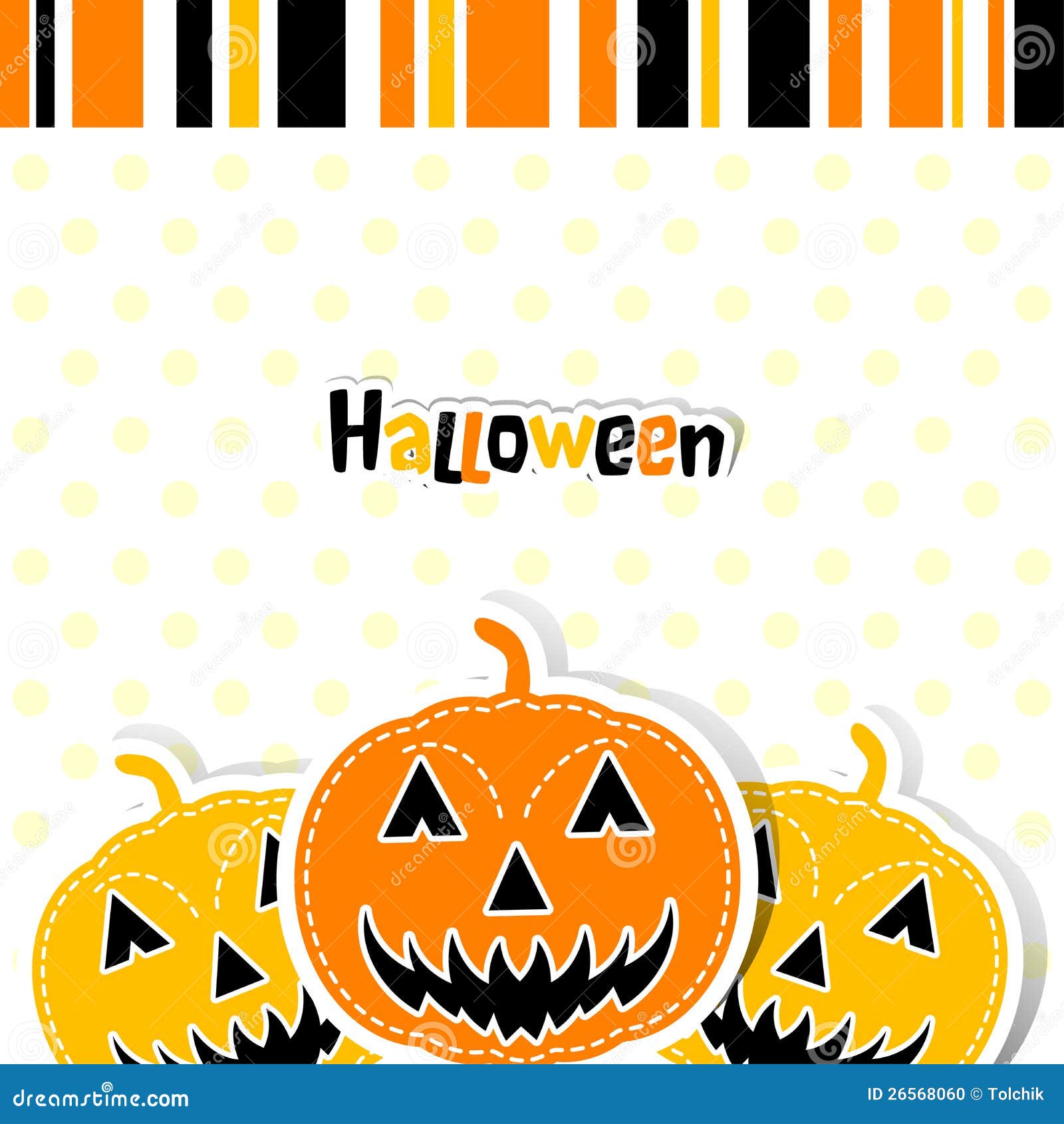 Template Halloween Greeting Card, Vector Stock Vector - Illustration of ...