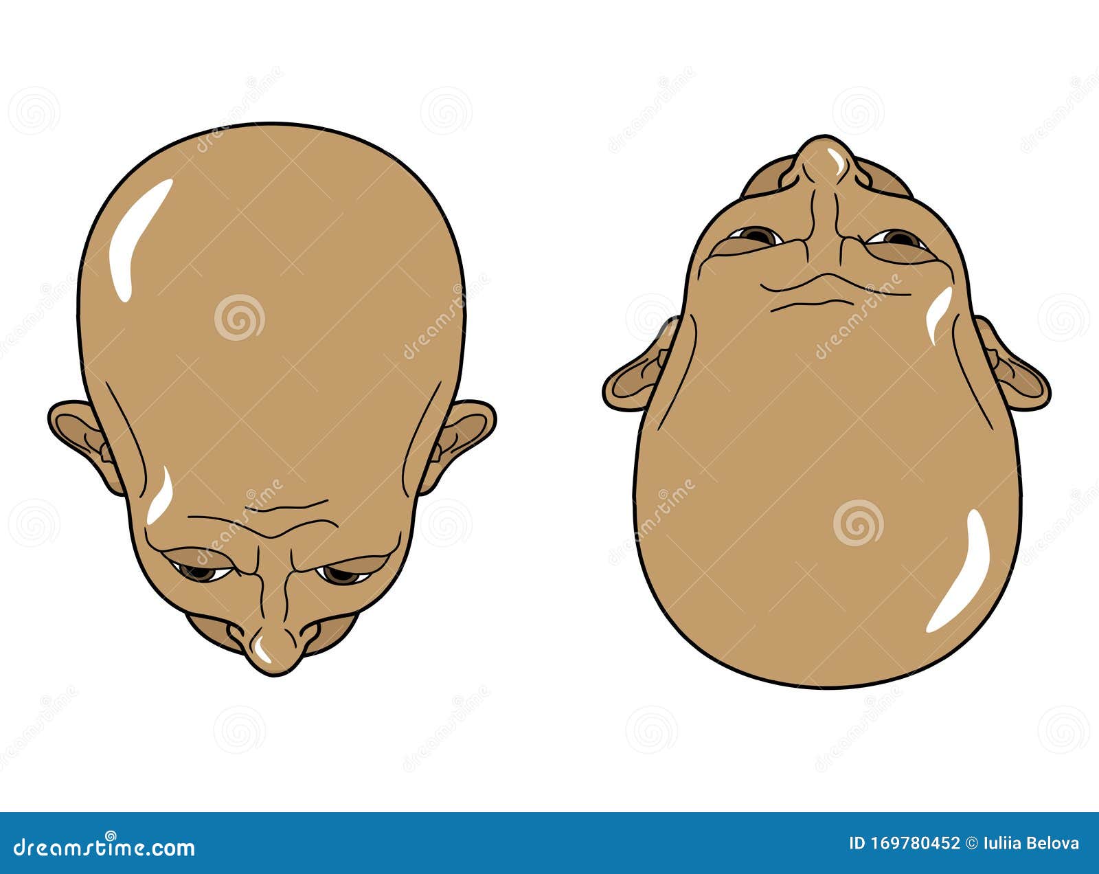 Template Head Men Top View Illustration Stock Illustration ...