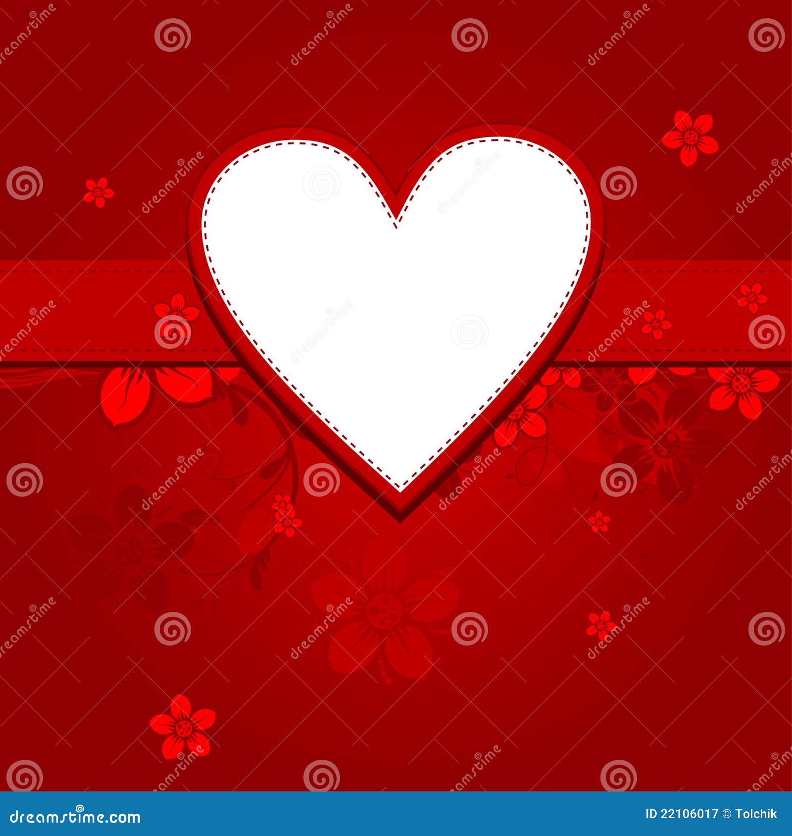 Template Heart Greeting Card Stock Vector - Illustration of spring ...