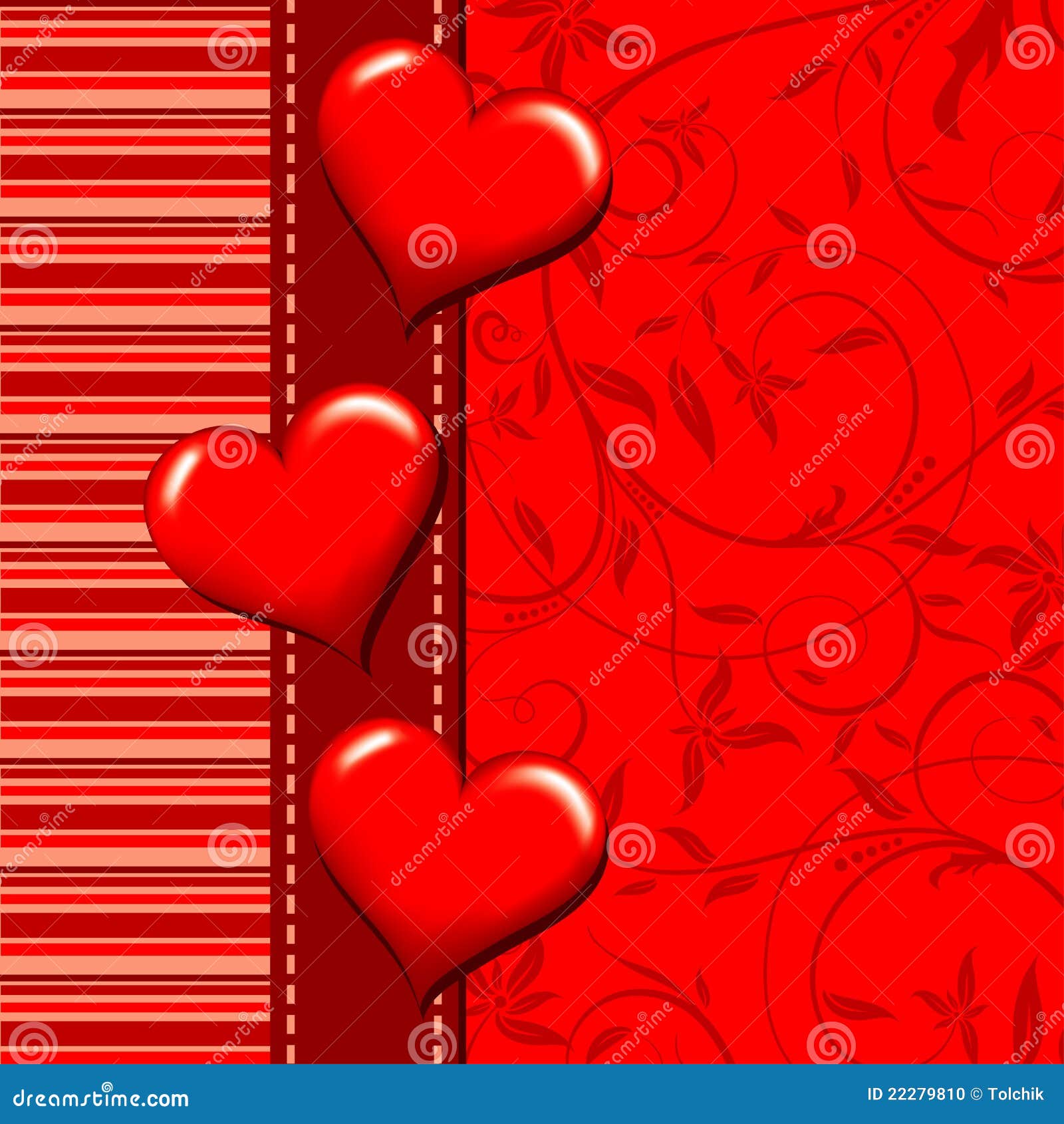 Template Heart Greeting Card Stock Vector - Illustration of postcard ...