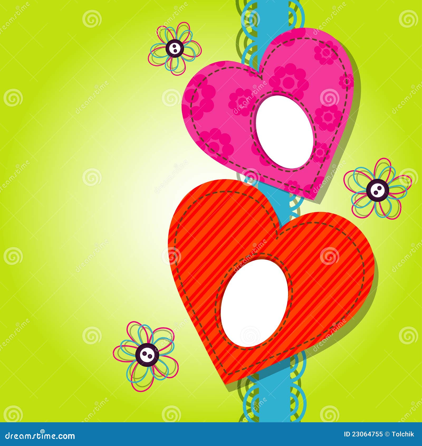 Template Heart Greeting Card Stock Vector - Illustration of scrapbook ...