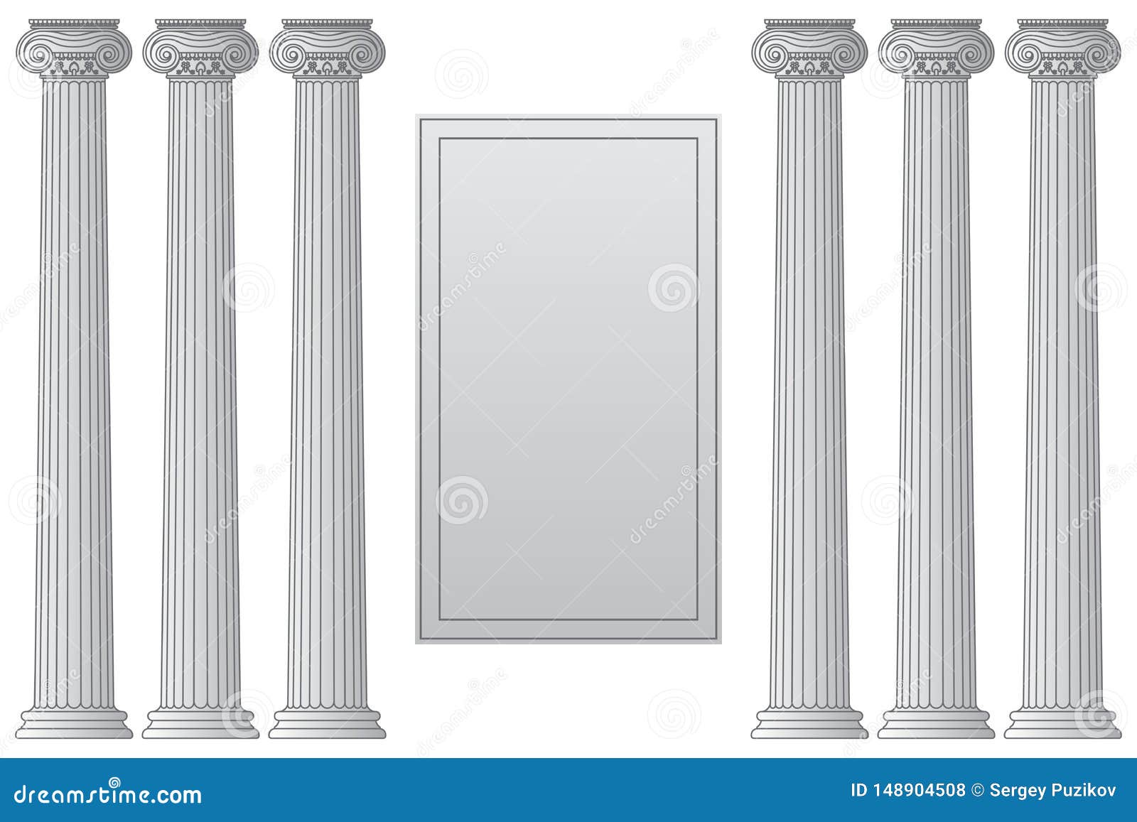 Greek Columns Architecture/eps Vector Illustration | CartoonDealer.com ...