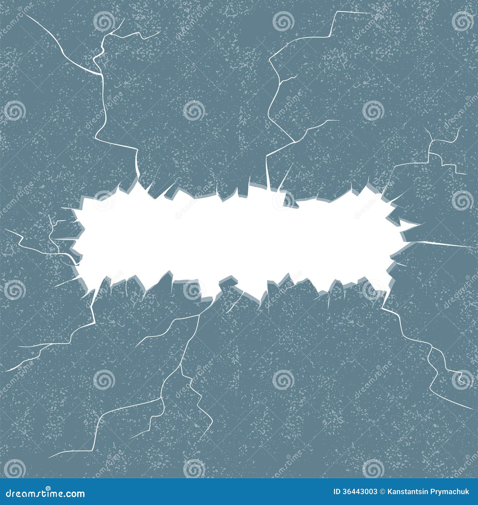 Template Hole in the Grunge Wall. Vector Stock Vector - Illustration of ...