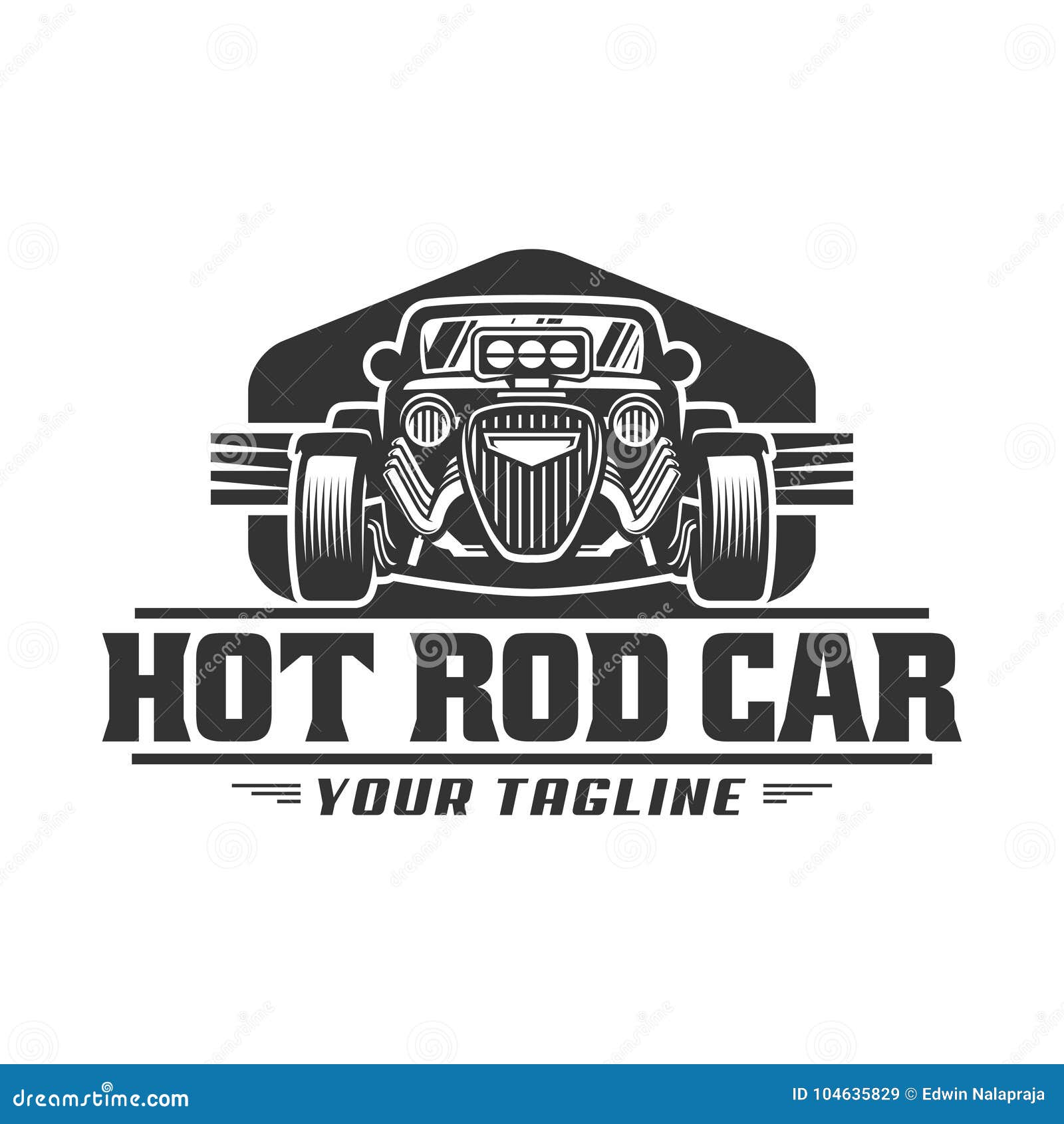 Hot Rod Car Logo, HotRod Vector Emblem, Vector Hot Rod Car Logo Stock ...