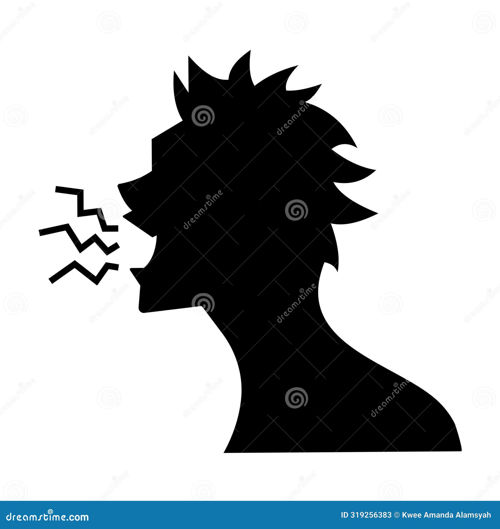 Man Shouting Vector Silhouette Stock Illustration - Illustration of ...