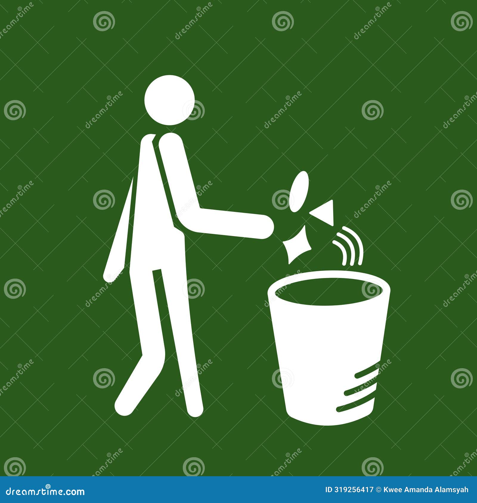 Keep Area Clean Vector Icon Stock Illustration - Illustration of basket ...