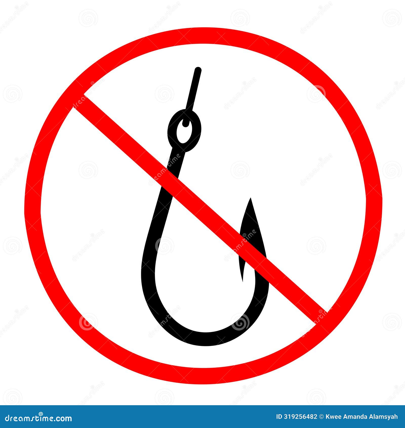 No fishing vector icon stock illustration. Illustration of modern ...