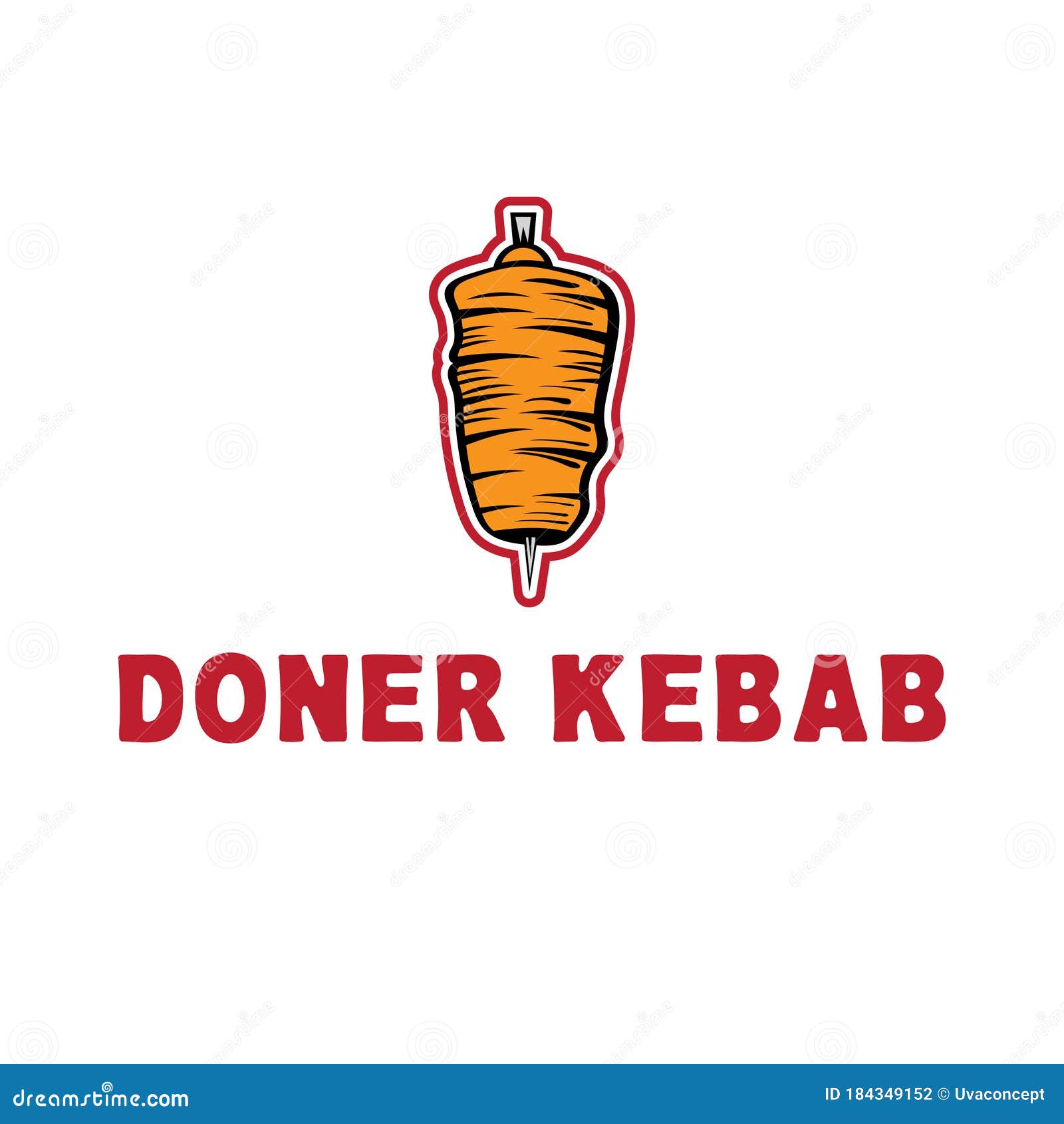 Set Of Doner Kebab Logo Templates. Vector Creative Labels For Turkish ...