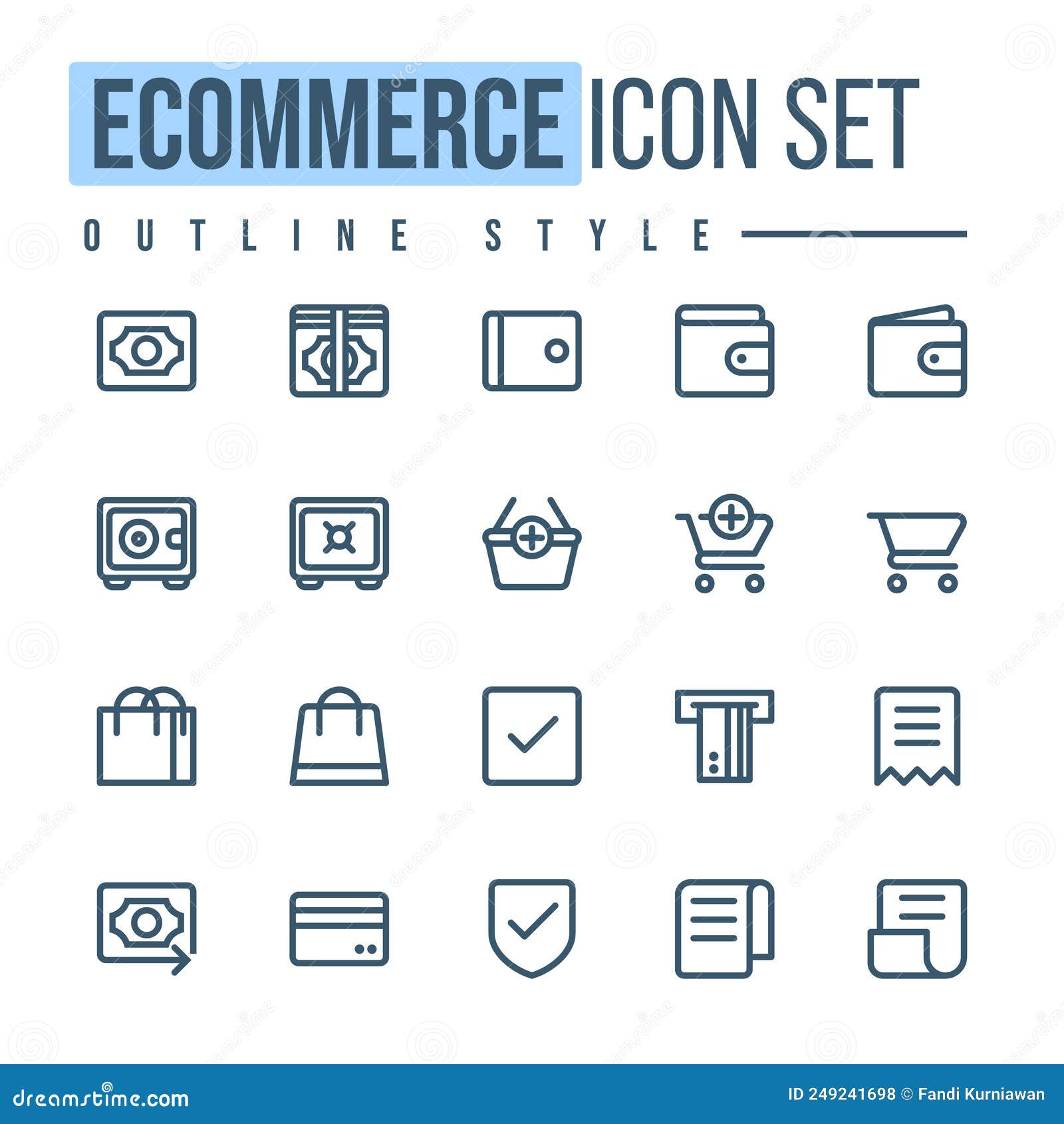 Template-icon-setSimple Set of Ecommerce Related Vector Line Icons ...