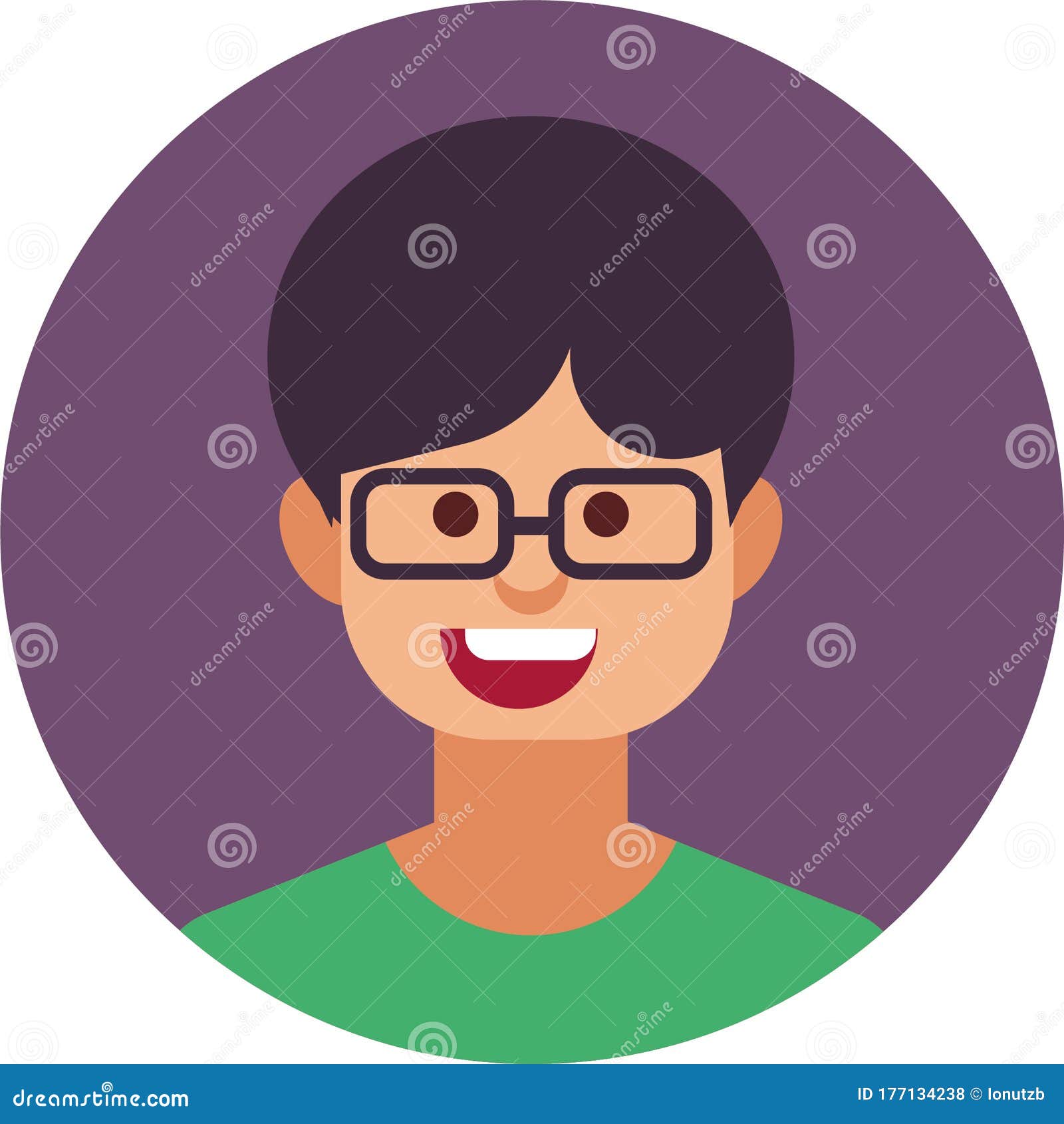 Boy`s profile picture stock vector. Illustration of icon - 177134238