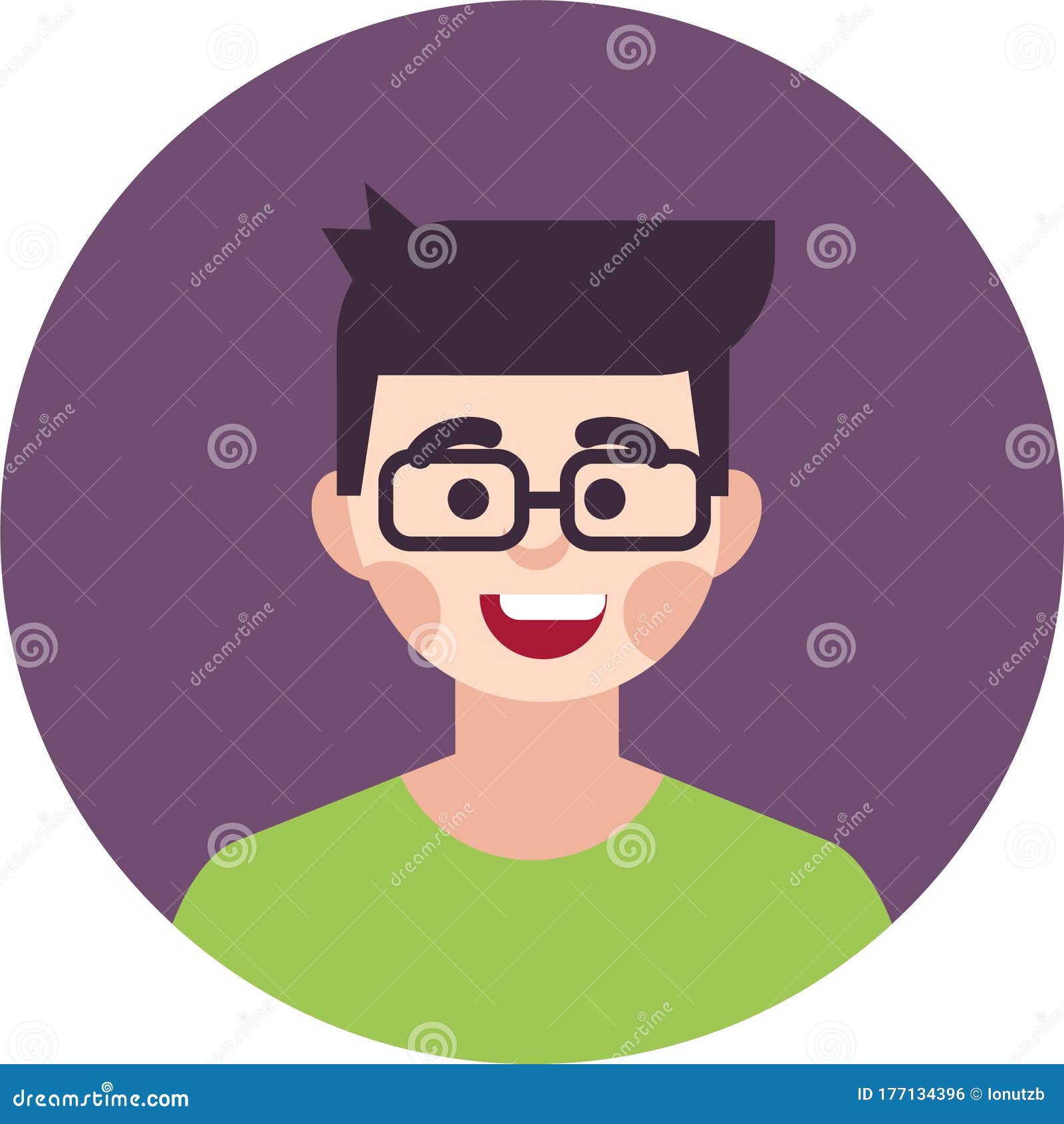 Boy`s profile picture stock vector. Illustration of isolated - 177134396