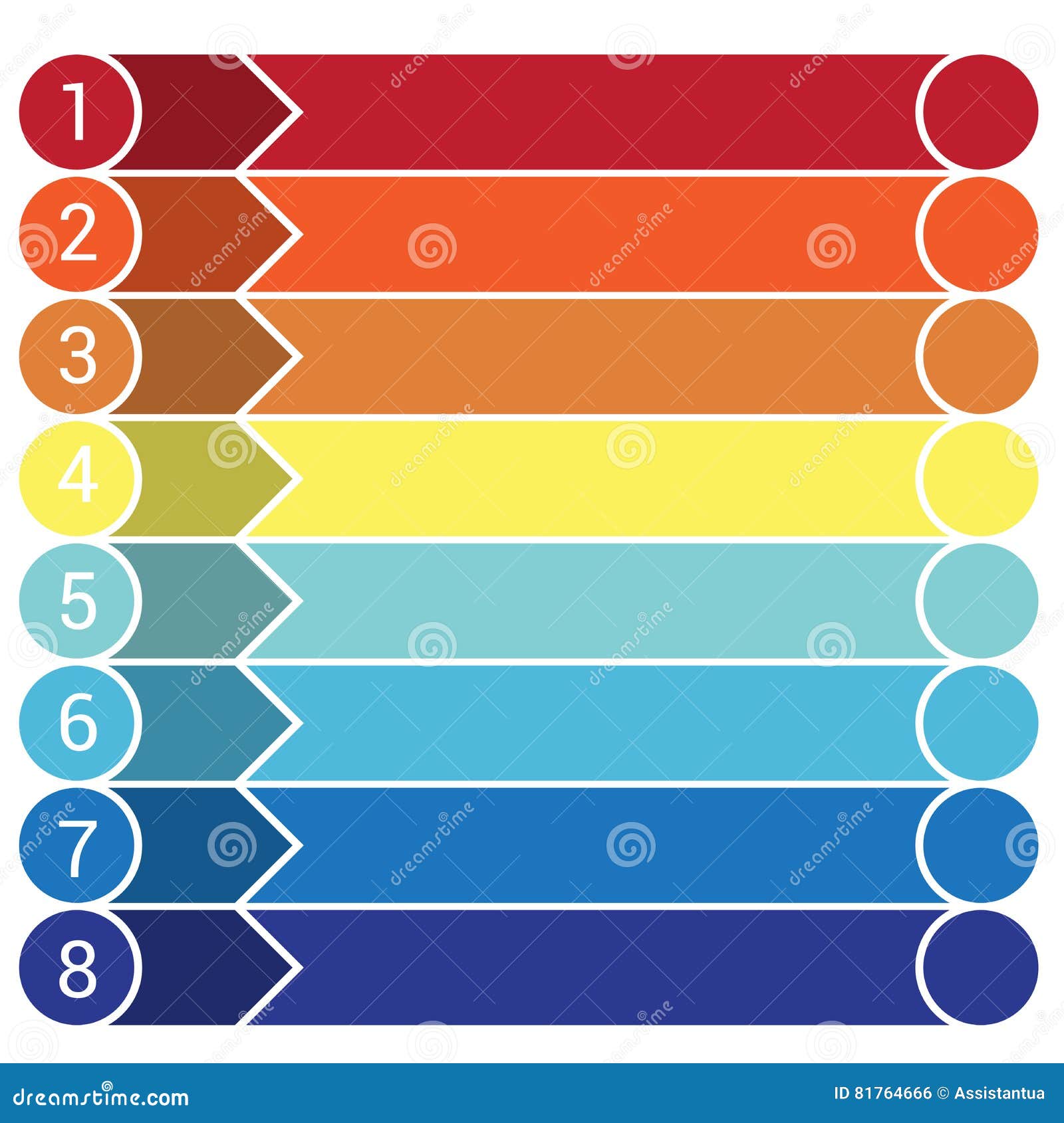 Template Infographic 8 Horizontal Strips Stock Illustration ...