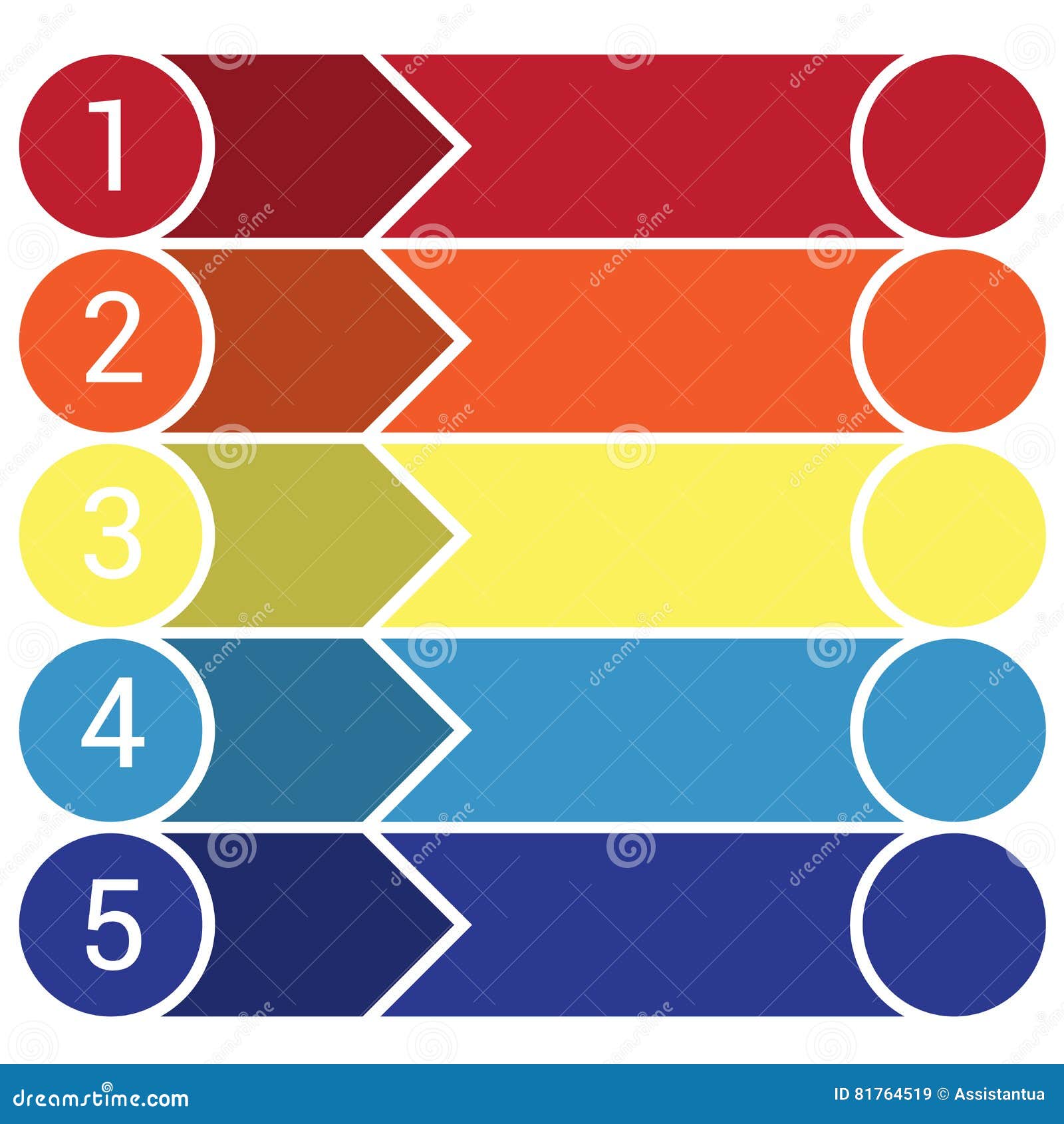 Template Infographic 5 Horizontal Strips Stock Illustration ...