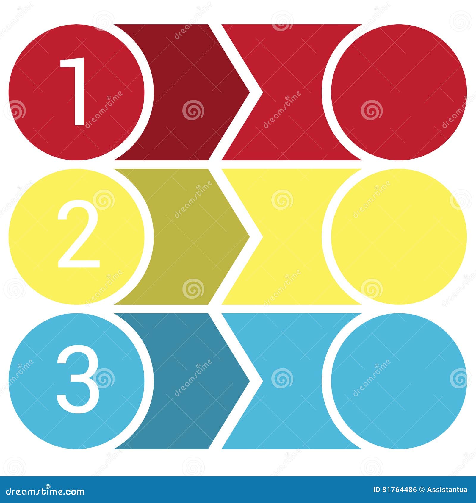 Template Infographic 3 Horizontal Strips Stock Illustration ...