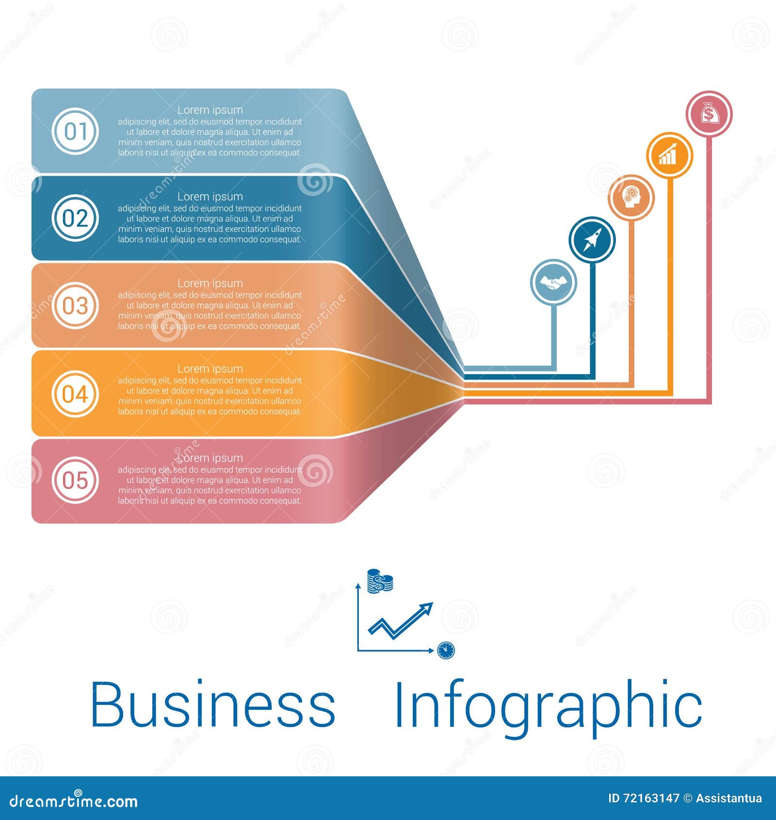 Infographic, Strips Numbered, Four Template Cartoon Vector ...