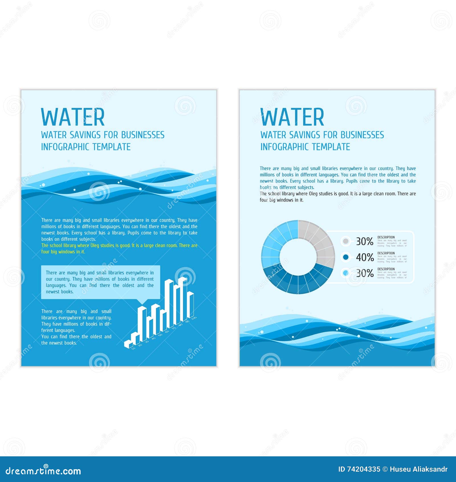 Template infographic water stock vector. Illustration of abstract ...