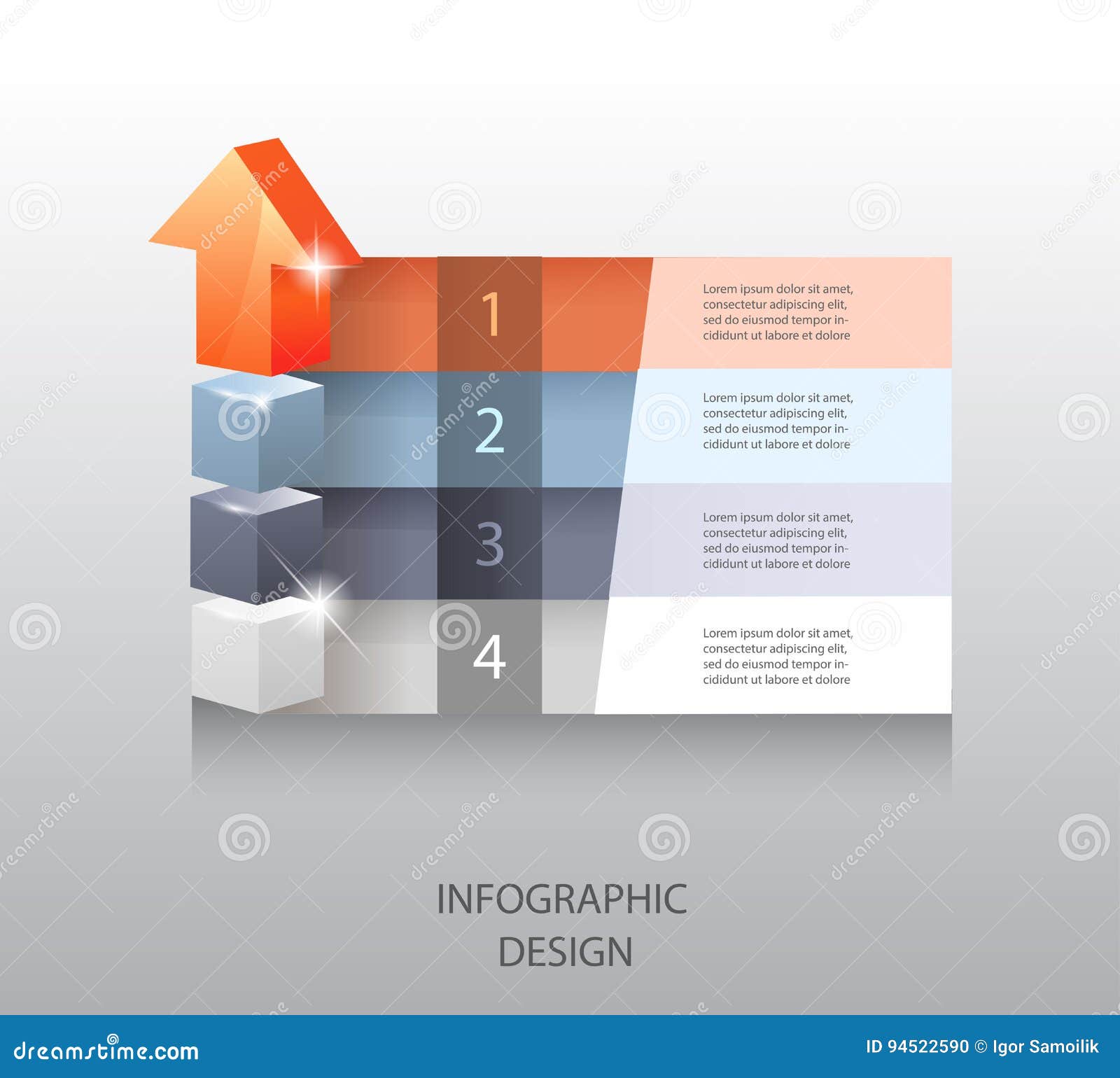 Template for Infographic or Web Design Stock Vector - Illustration of ...