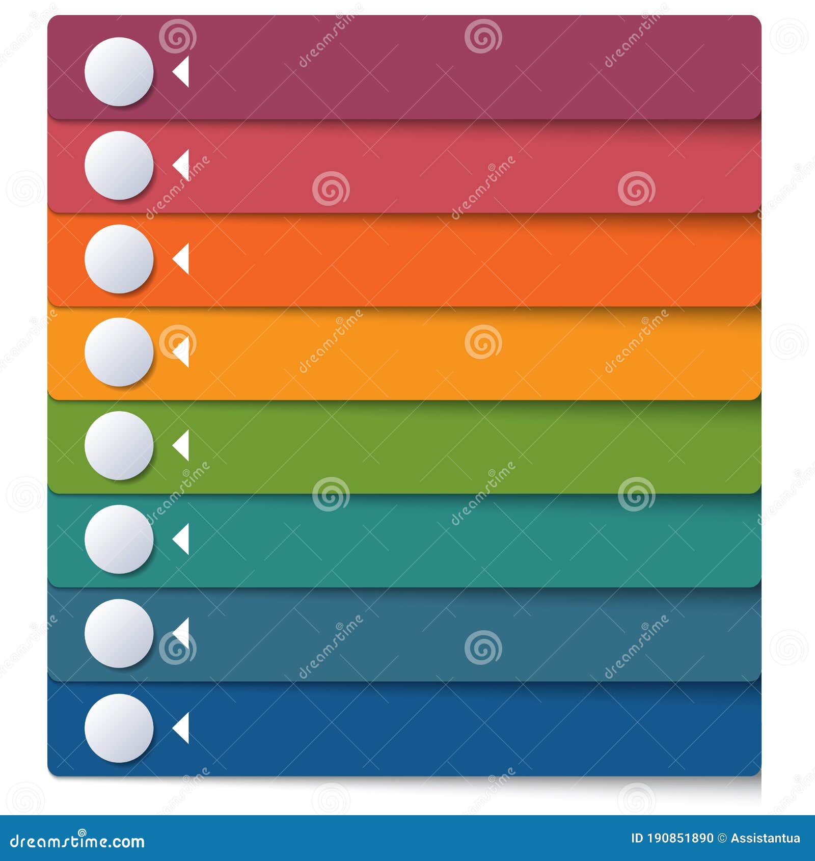Template For Infographics From Color Strips For 8 Options For Banner ...