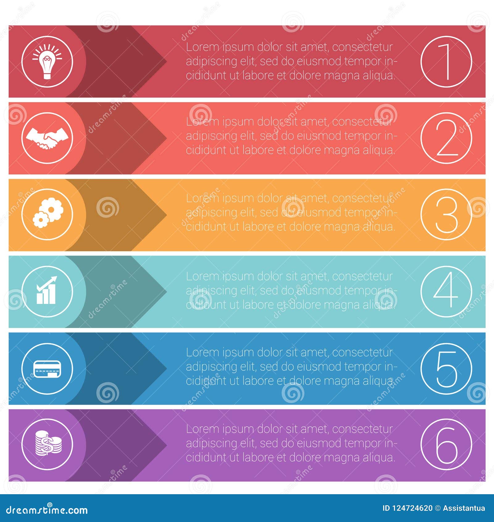 Template Infographics from Colorful Strips. Business Concept for Stock ...