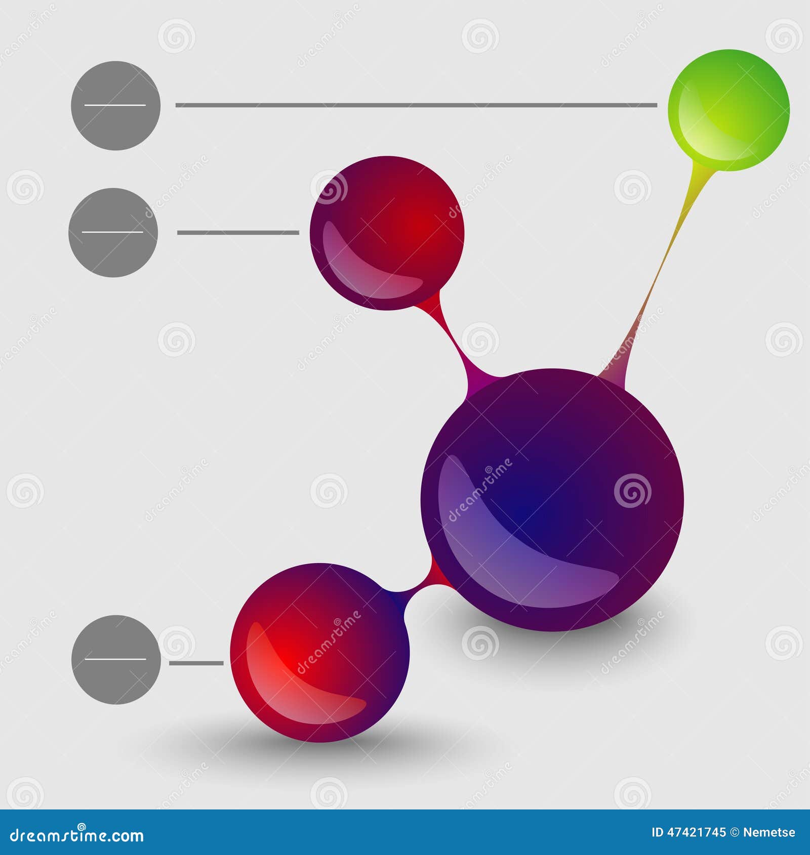 Template Infographics. Molecule Stock Vector - Illustration of ...