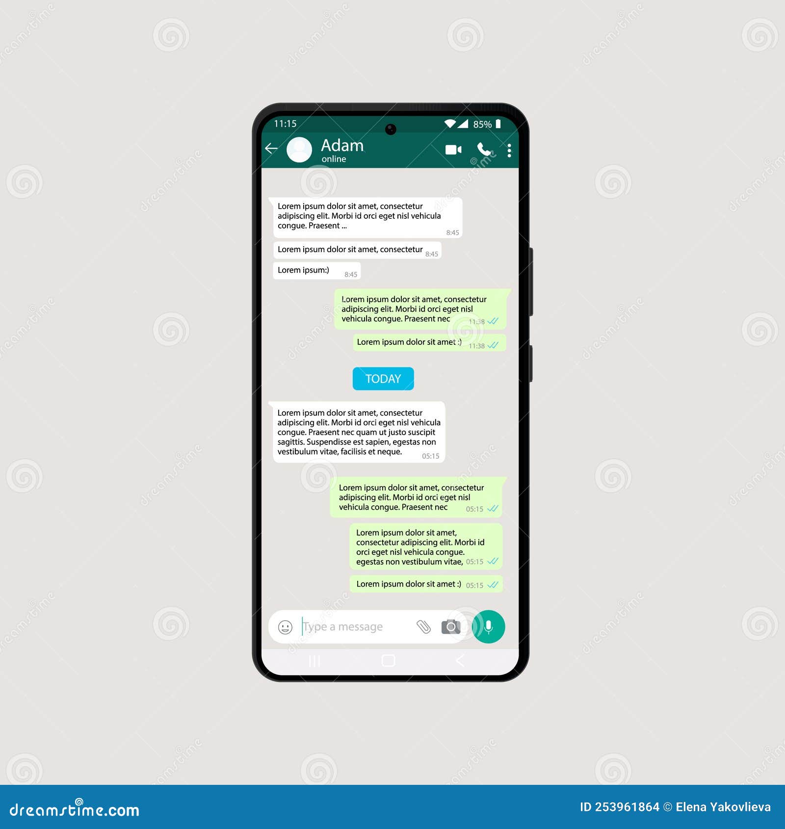 Template Interface Whatsapp On Your Phone, Smartphone. Chat Whatsapp ... Template Interface Whatsapp On Your Phone, Smartphone. Chat Whatsapp ...