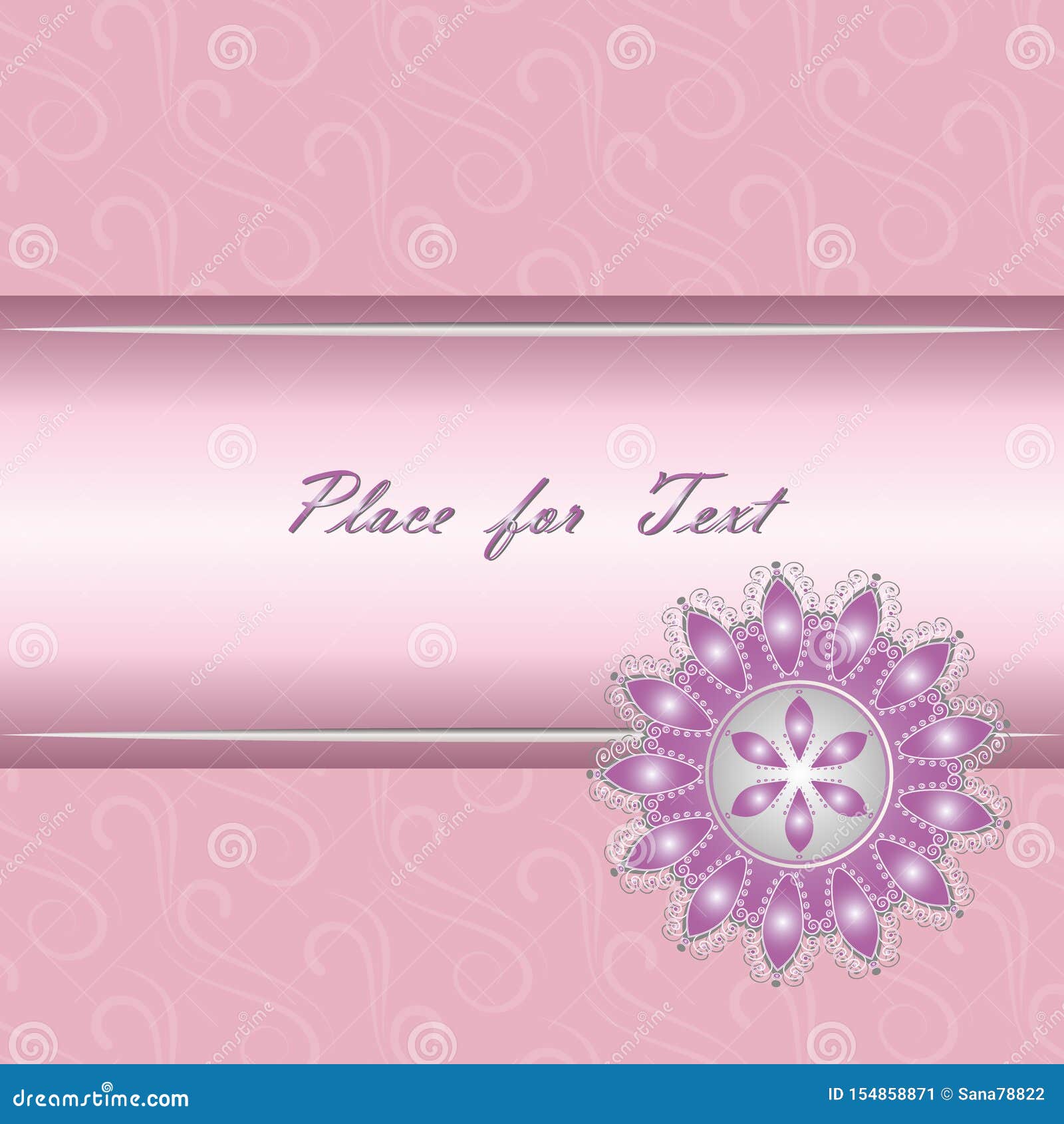 Template for Invitation. for Registration Cards for the Holiday. Vector ...