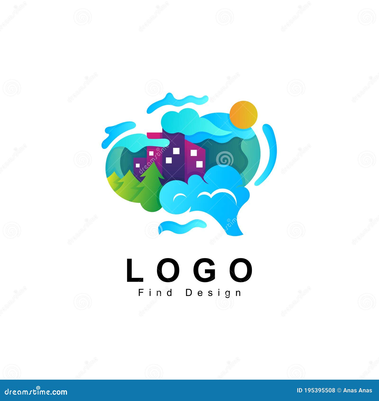 Brain Logo, Mind, Tree, Cloud, Nature Harmony Design Stock Vector ...