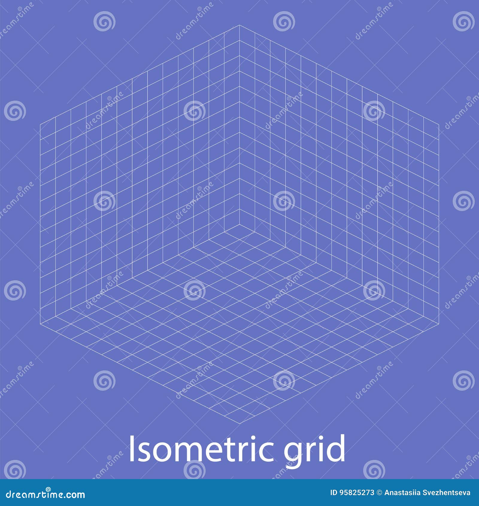 Template isometric grid stock illustration. Illustration of contour ...