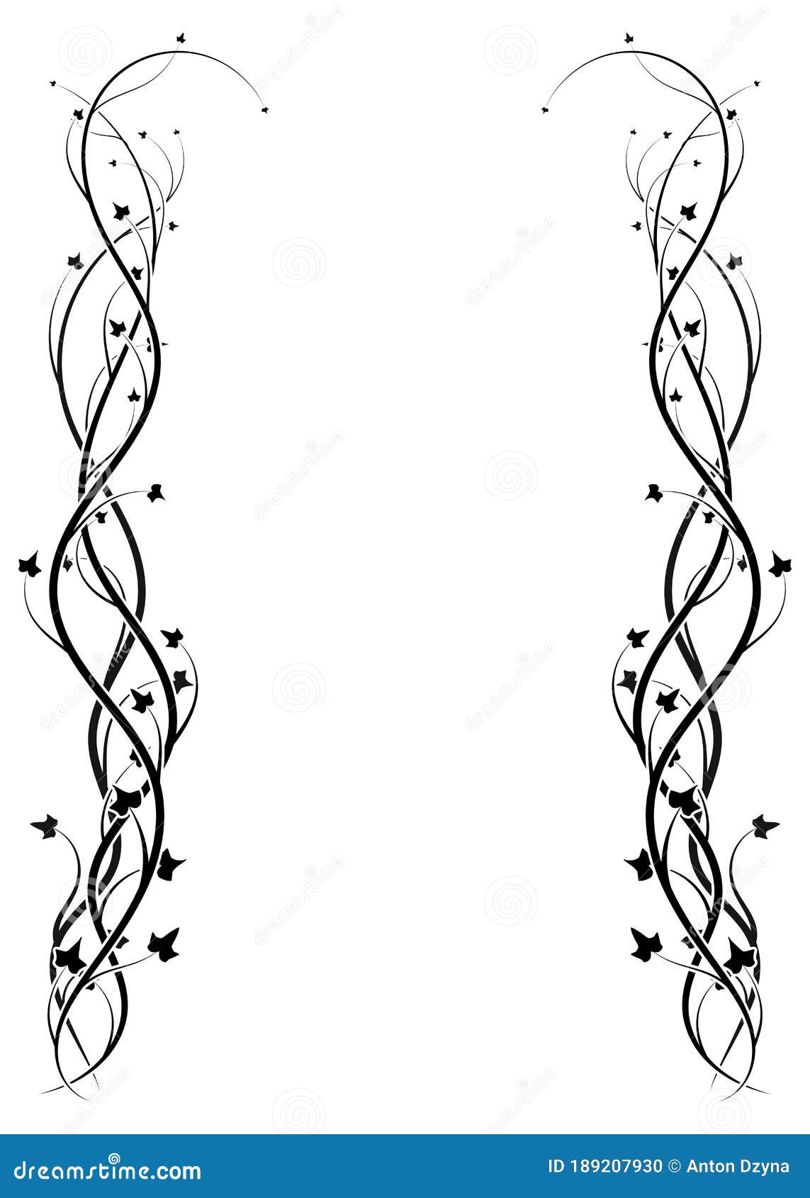 Template with Ivy Frame for Presentation. Vector Stock Vector ...