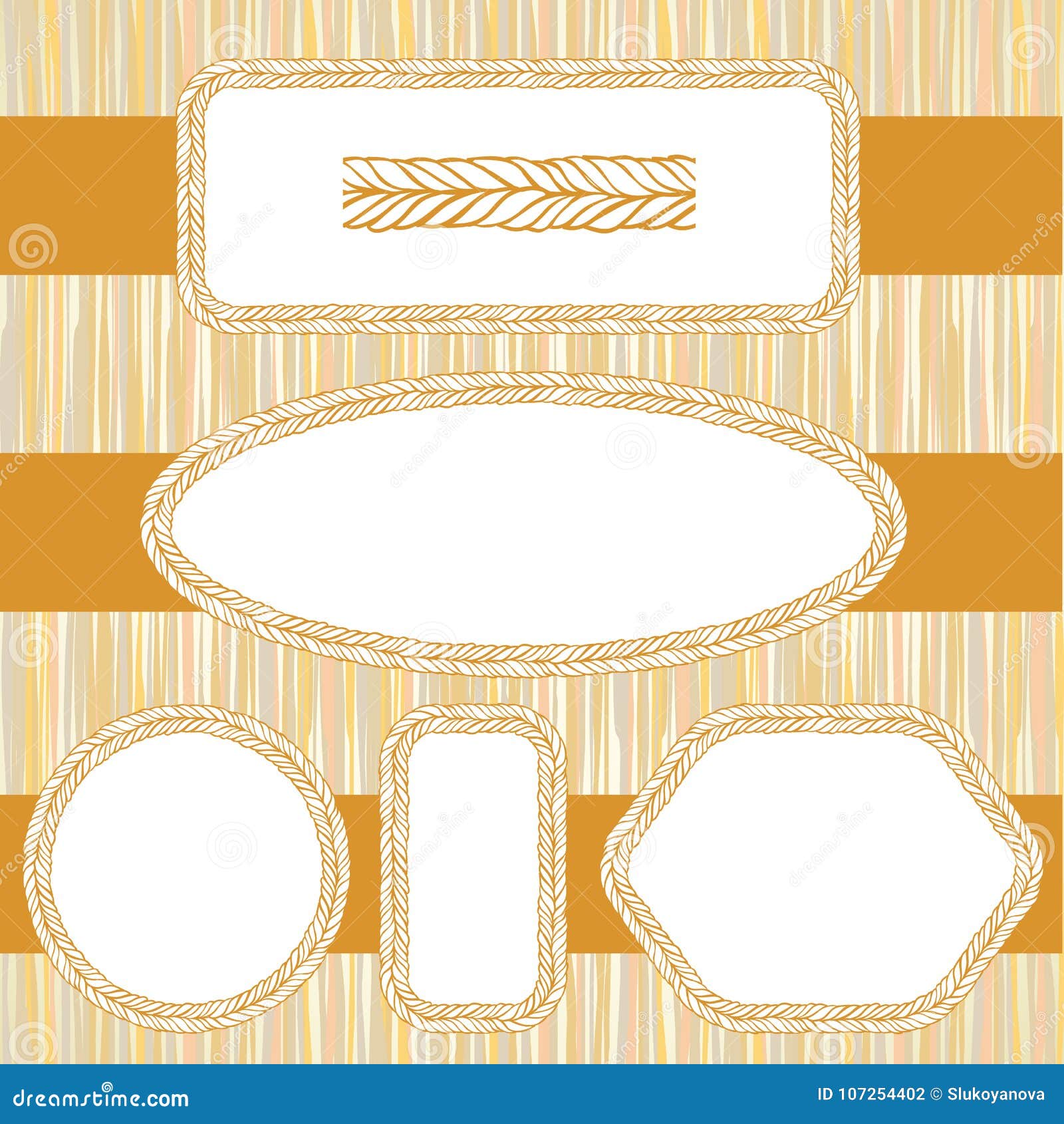 Template knitted frames stock vector. Illustration of knitted - 107254402