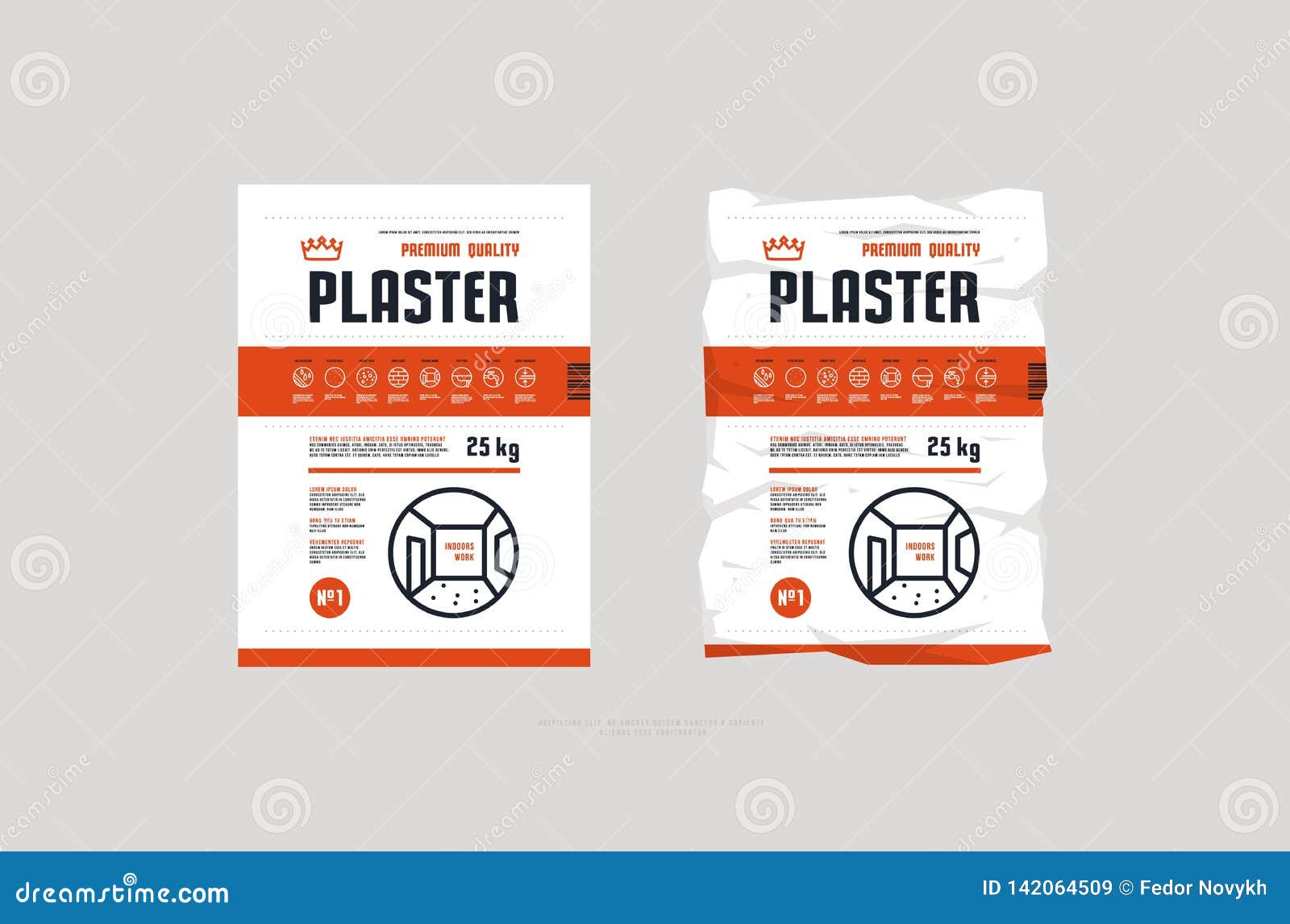Template Label for Interior Plaster Packaging Stock Vector ...