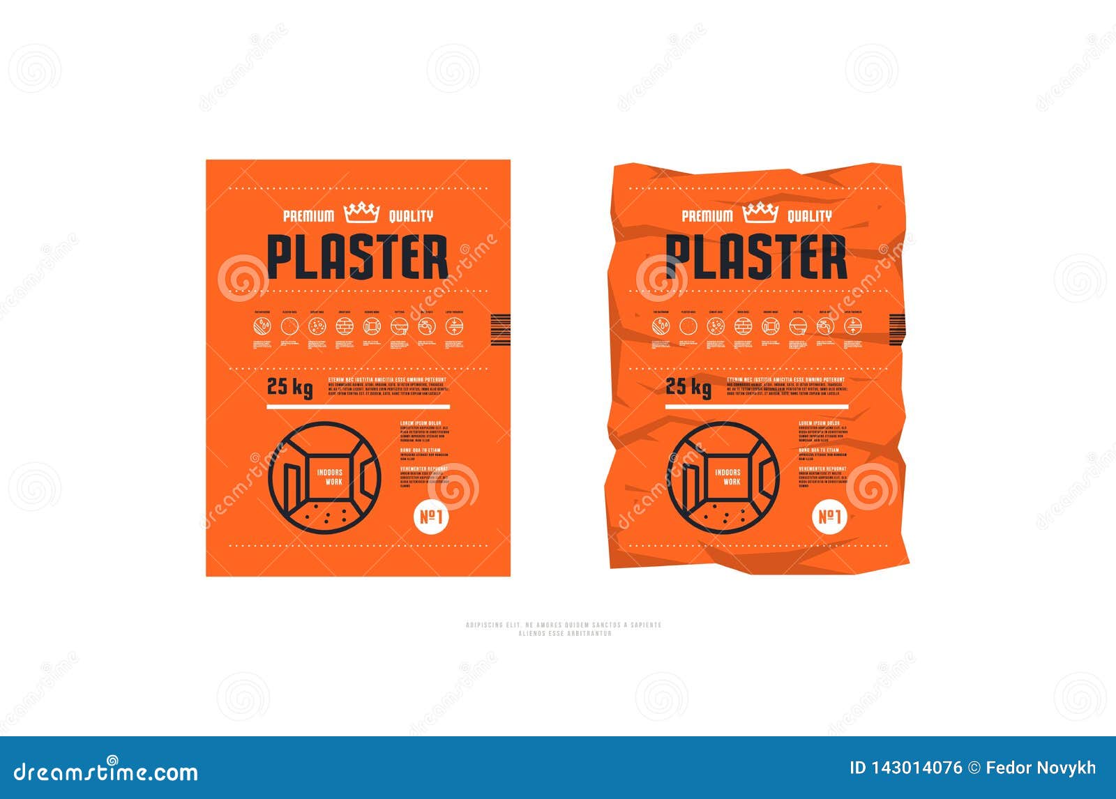 Template Label for Interior Plaster Packaging Stock Vector ...