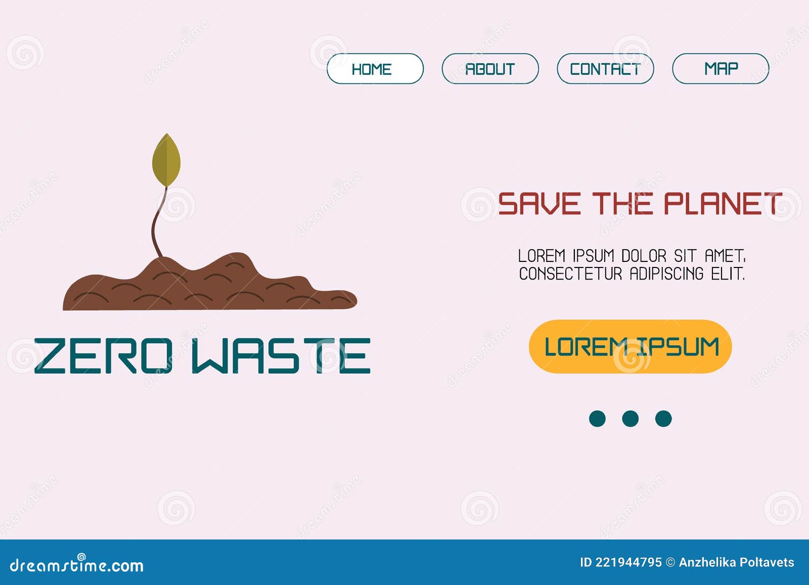 Template, a Landing Page Layout with an Illustration of the Concept of ...