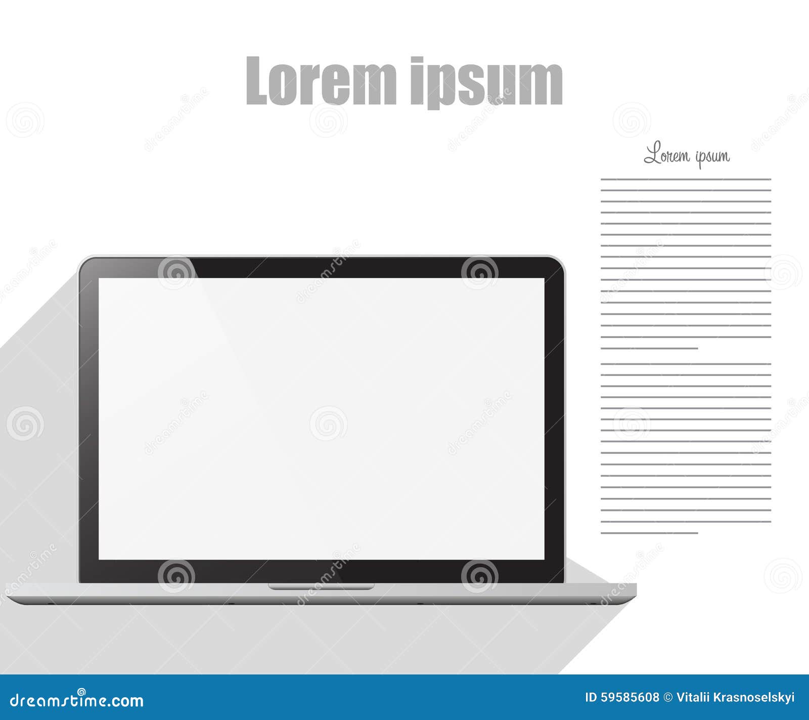 Template Laptop Flat Style Design Technology Stock Vector ...