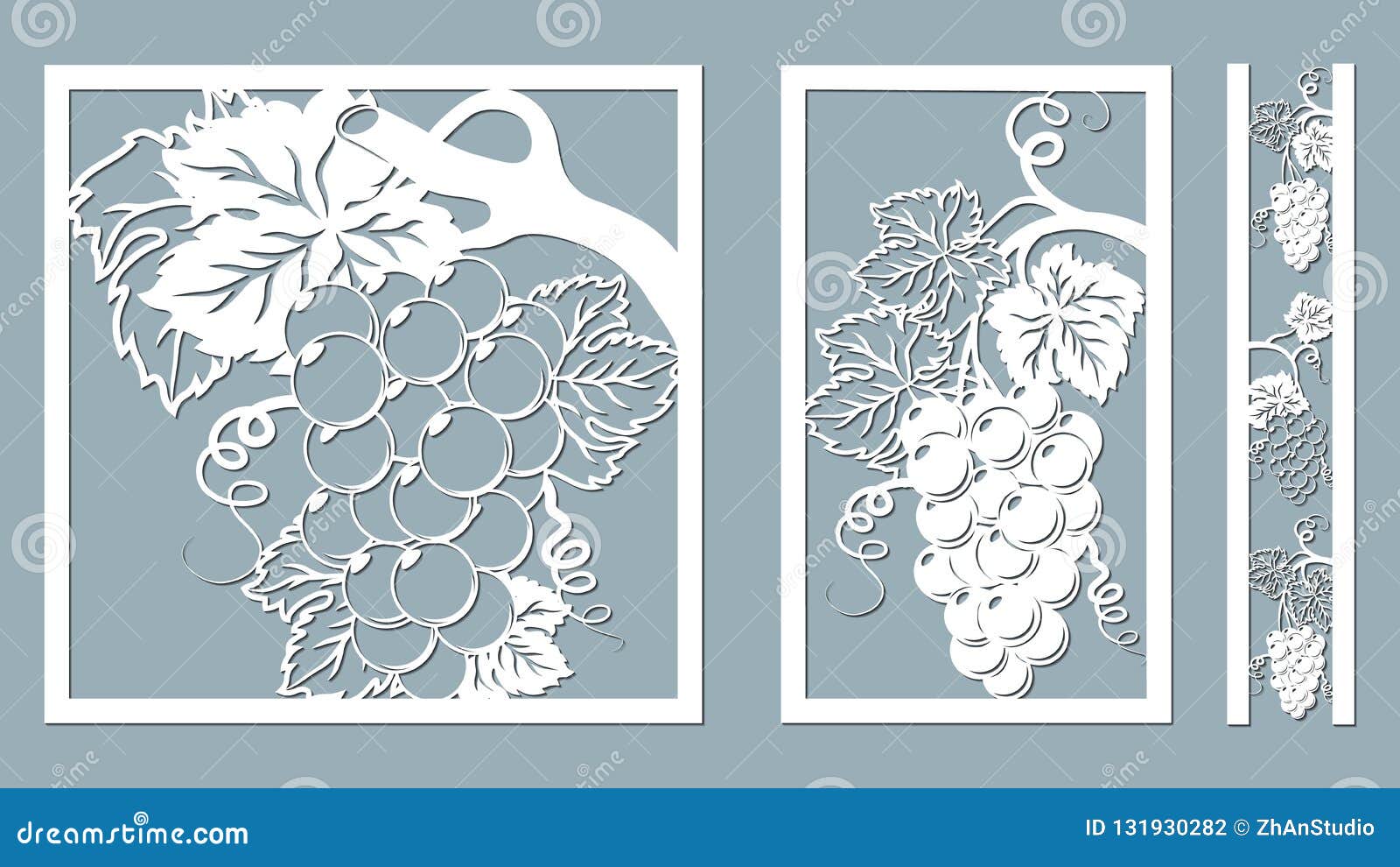 Template for Laser Cutting, Plotter, and Silkscreen Printing. Vine ...