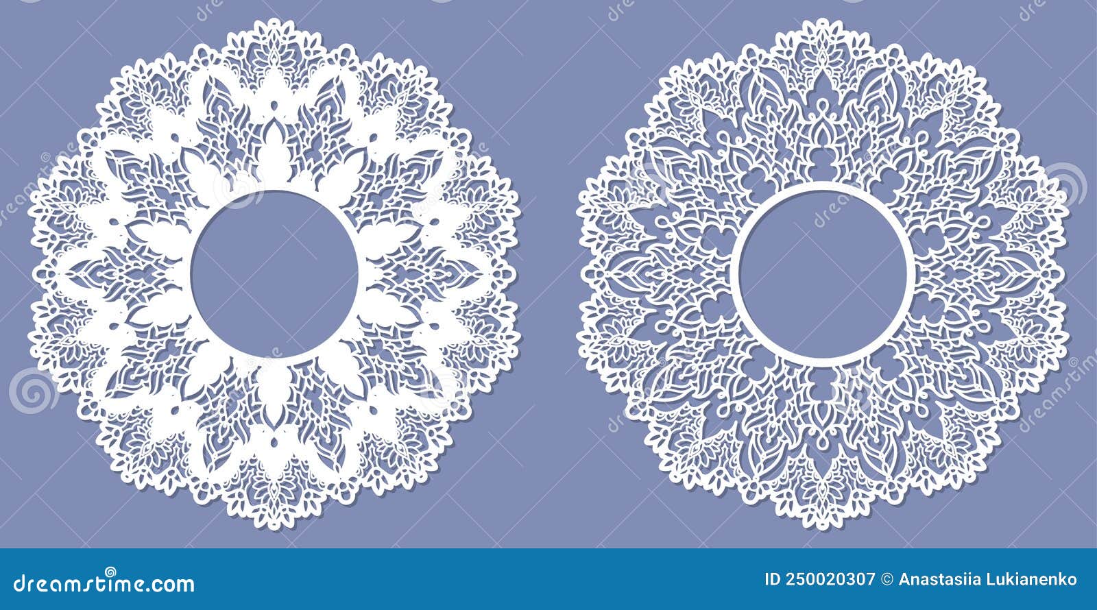 Template for Laser Cutting. Round Frame. Vector Stock Vector ...