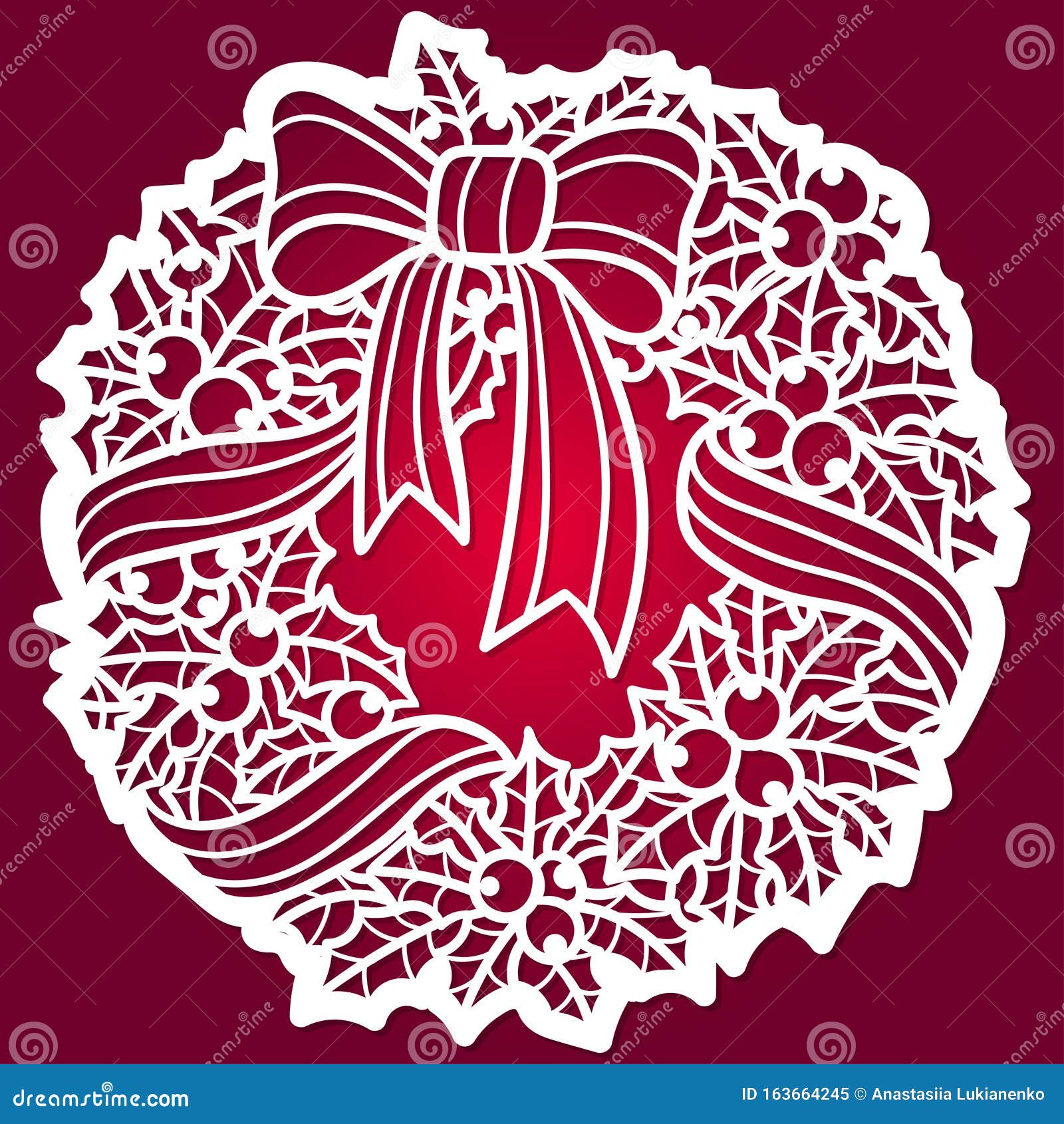 Template For Laser Cutting. Bell With A Ribbon. Vector | CartoonDealer ...