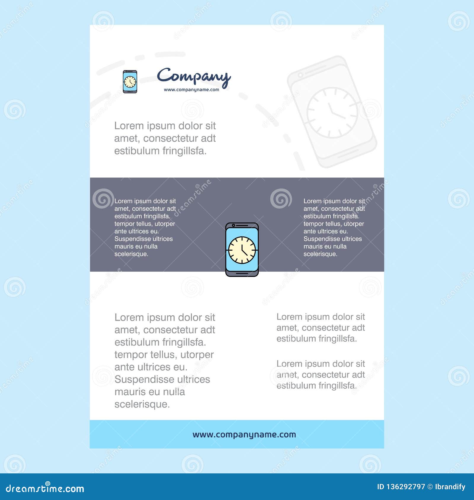 Template Layout for Clock Comany Profile ,annual Report, Presentations ...