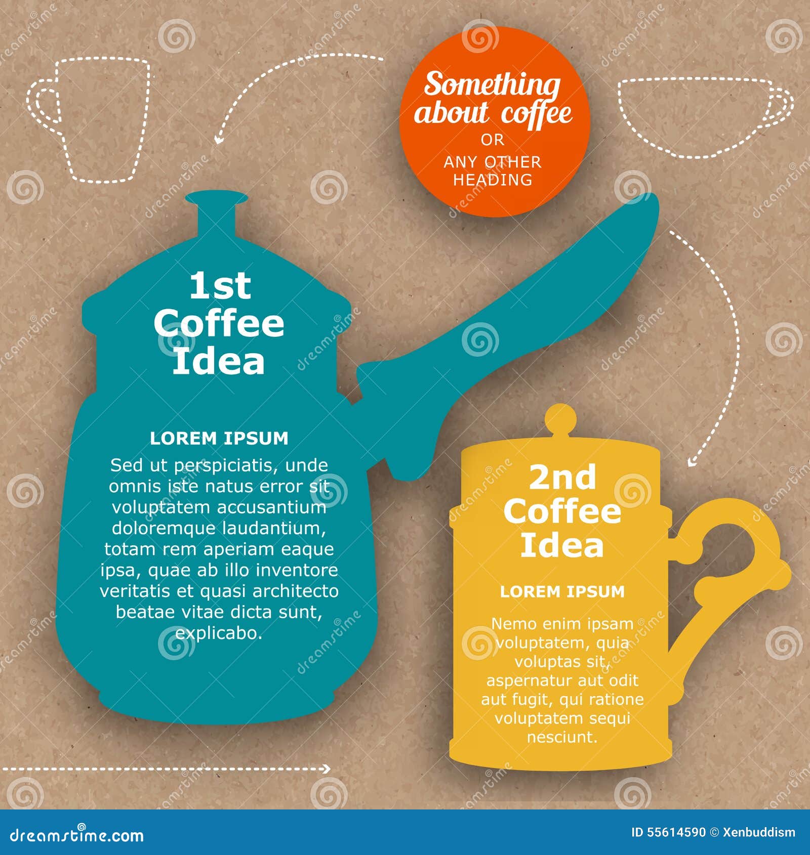Template of Layout in Coffee Style Stock Illustration - Illustration of ...