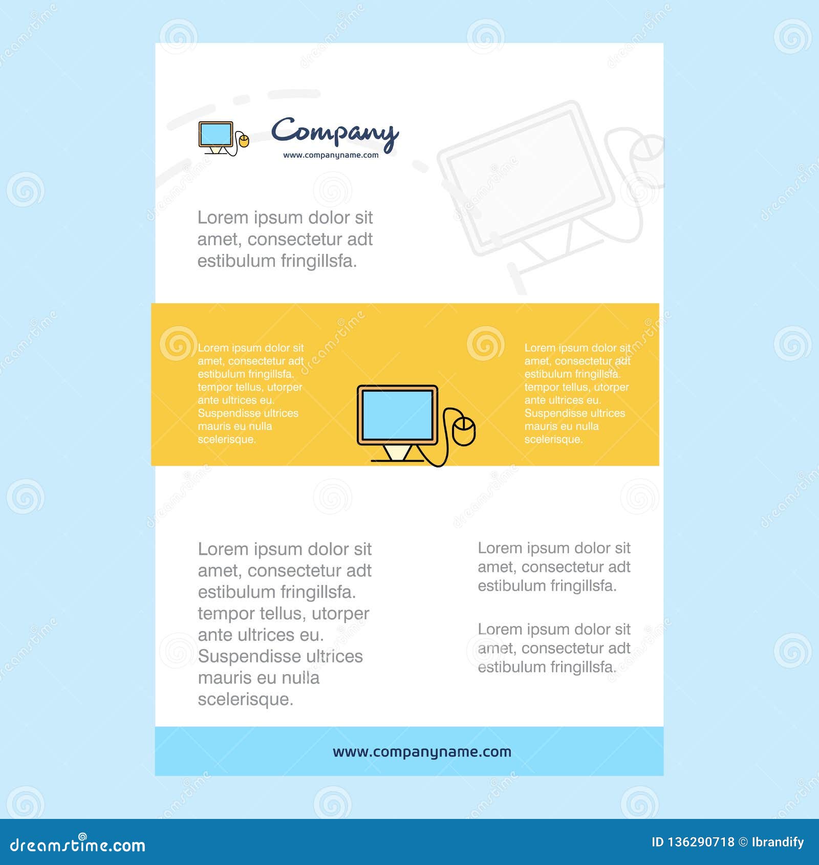 Template Layout for Computer Comany Profile ,annual Report ...