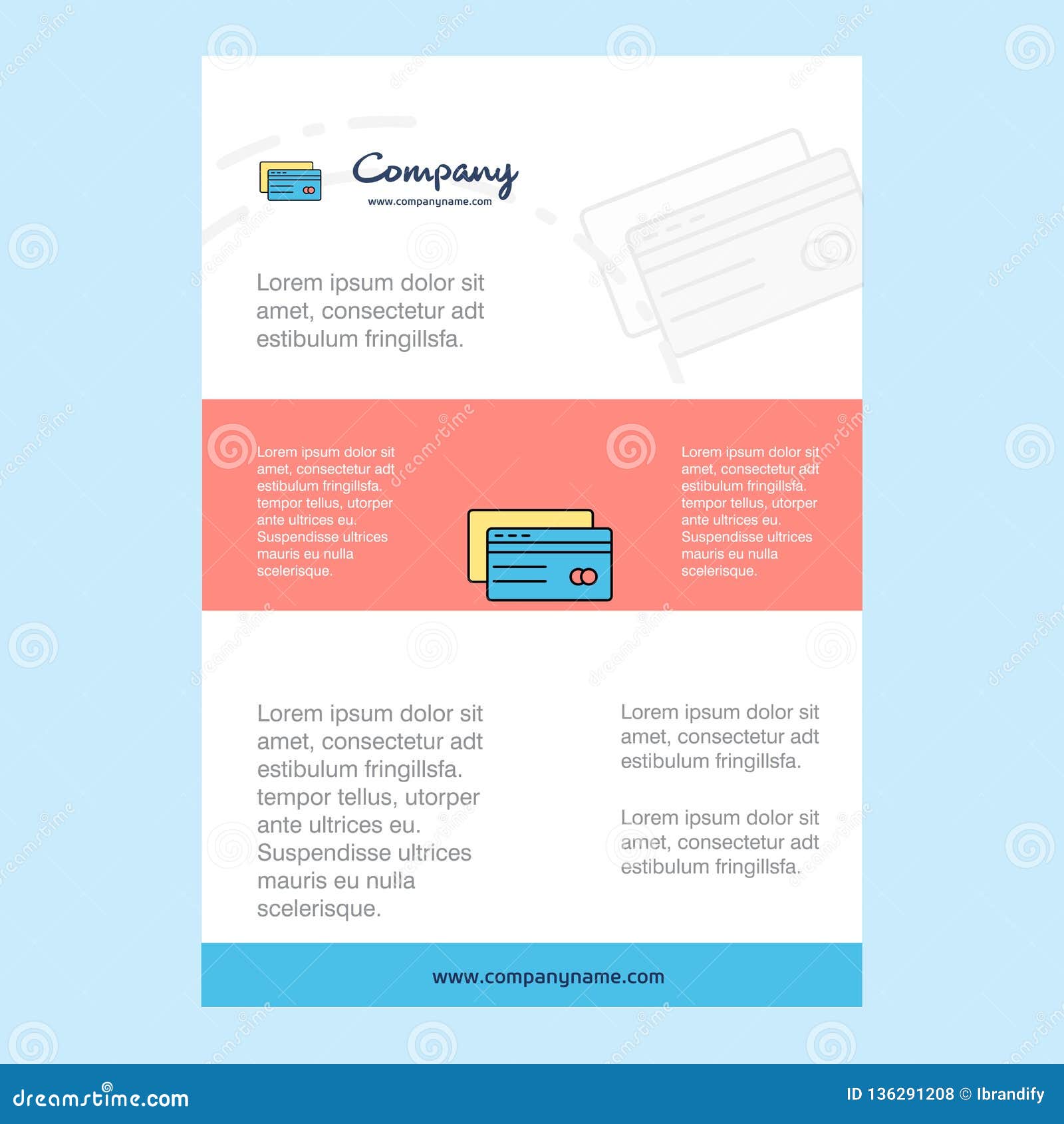 Template Layout for Credit Card Comany Profile ,annual Report ...