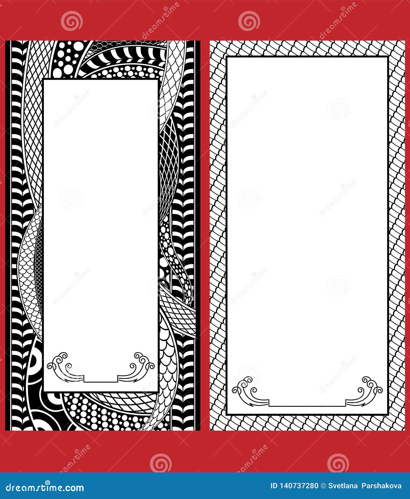 Template for Leaflet or Card. Stock Vector - Illustration of line ...