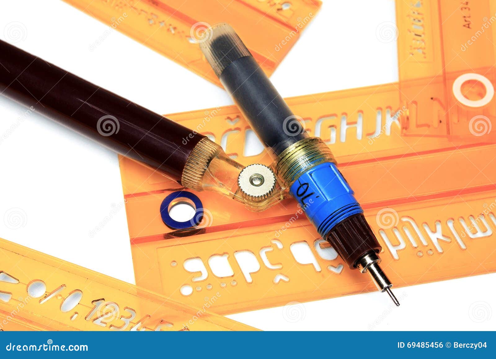Template Letters Rulers with Ink Stock Photo - Image of diagram ...