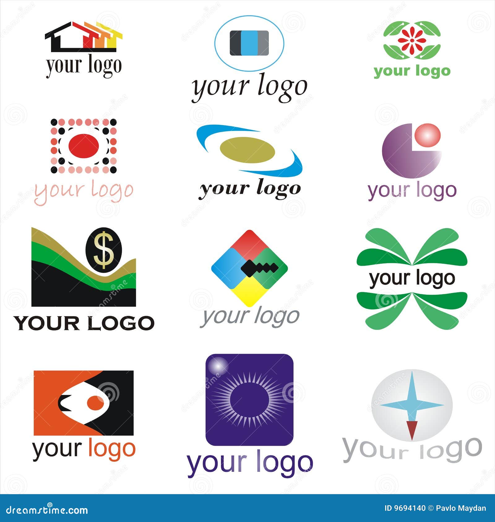 Template logo stock vector. Illustration of collection - 9694140